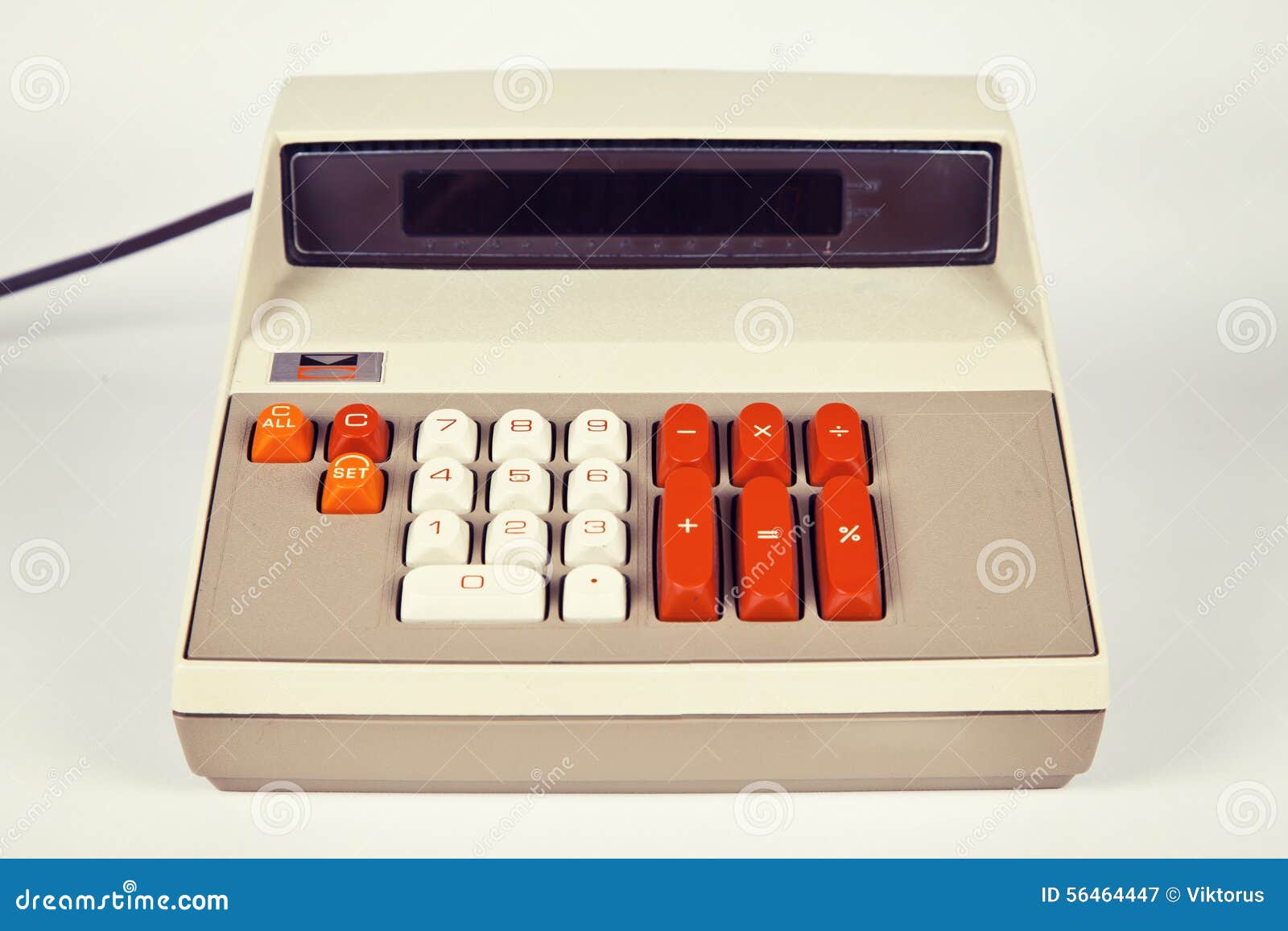 Large Vintage Calculator stock image. Image of detail - 56464447