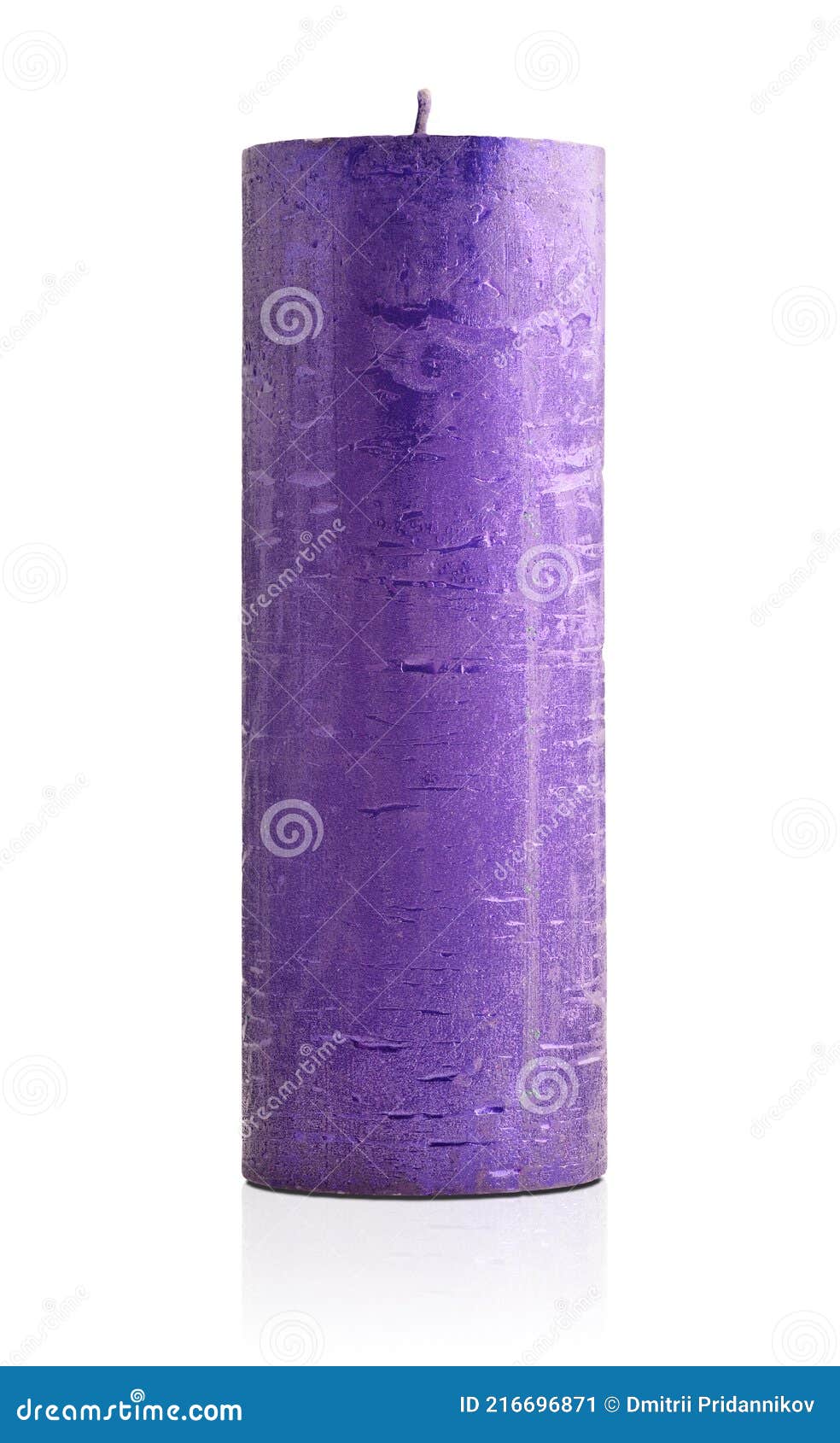 Large Violet Candle with a Rough Texture Stock Image - Image of candle ...