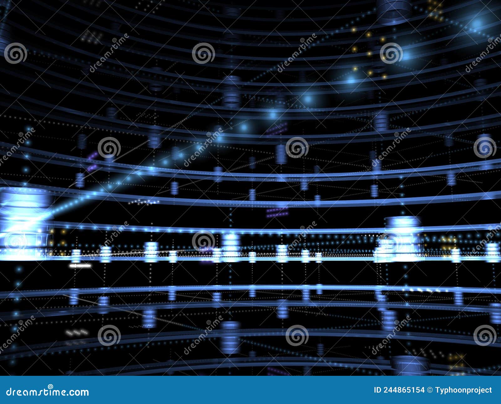 A Large Virtual Space Where The Data Array Spreads. Hierarchy Of Stacked Information ...