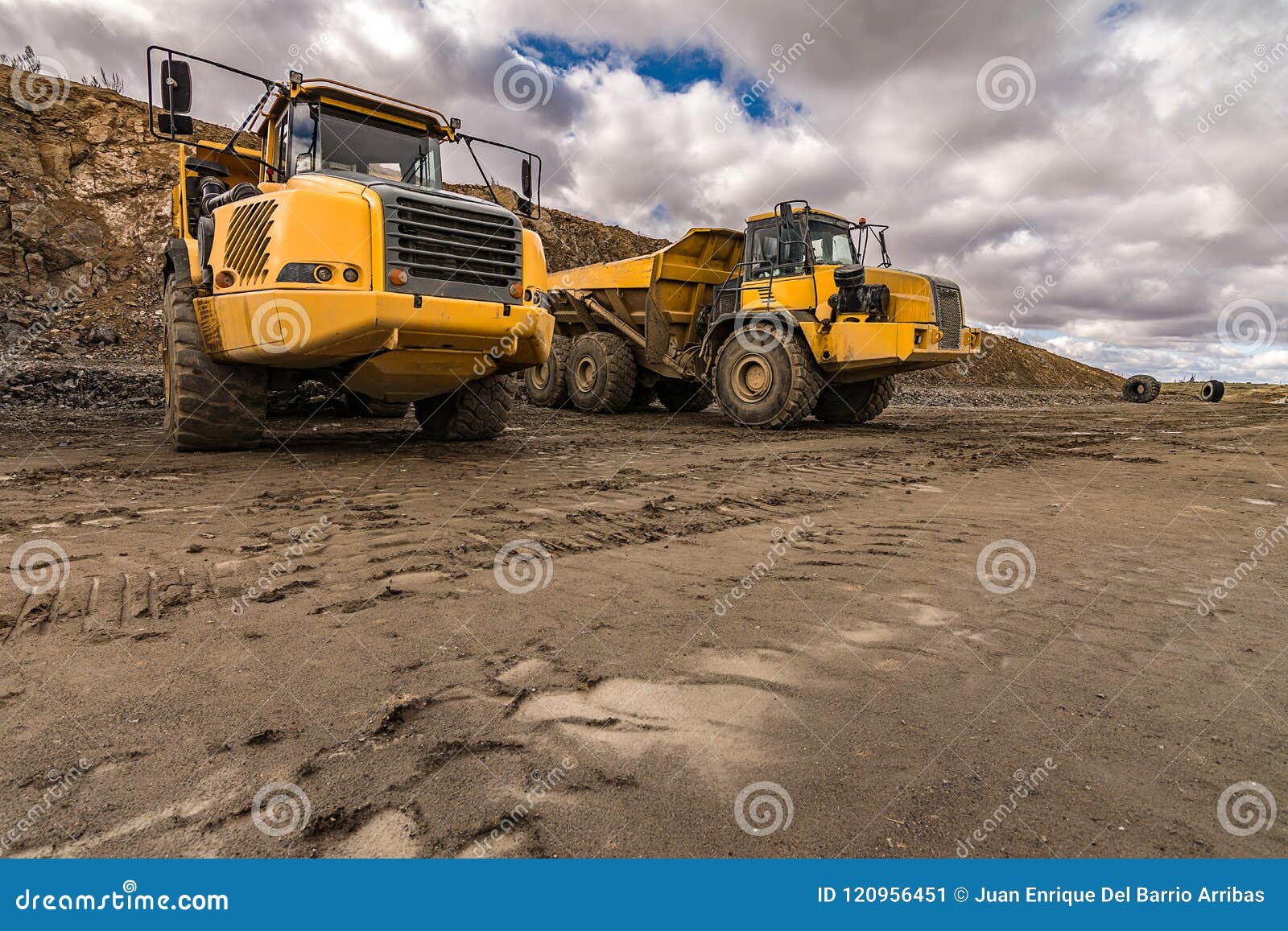 Large Volume Trucks To Work in Road Construction Stock Image - Image of ...