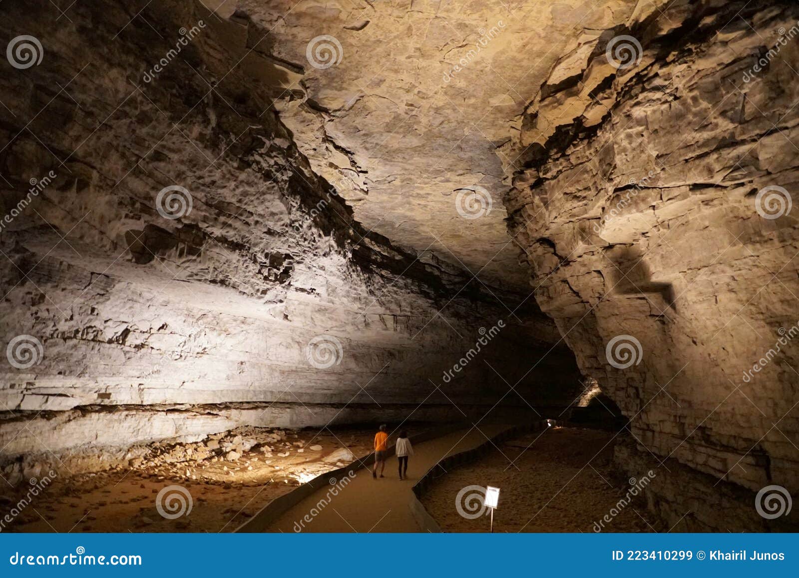 The Large Walking Path Inside of Mammoth Cave Near Kentucky, U.S Stock ...