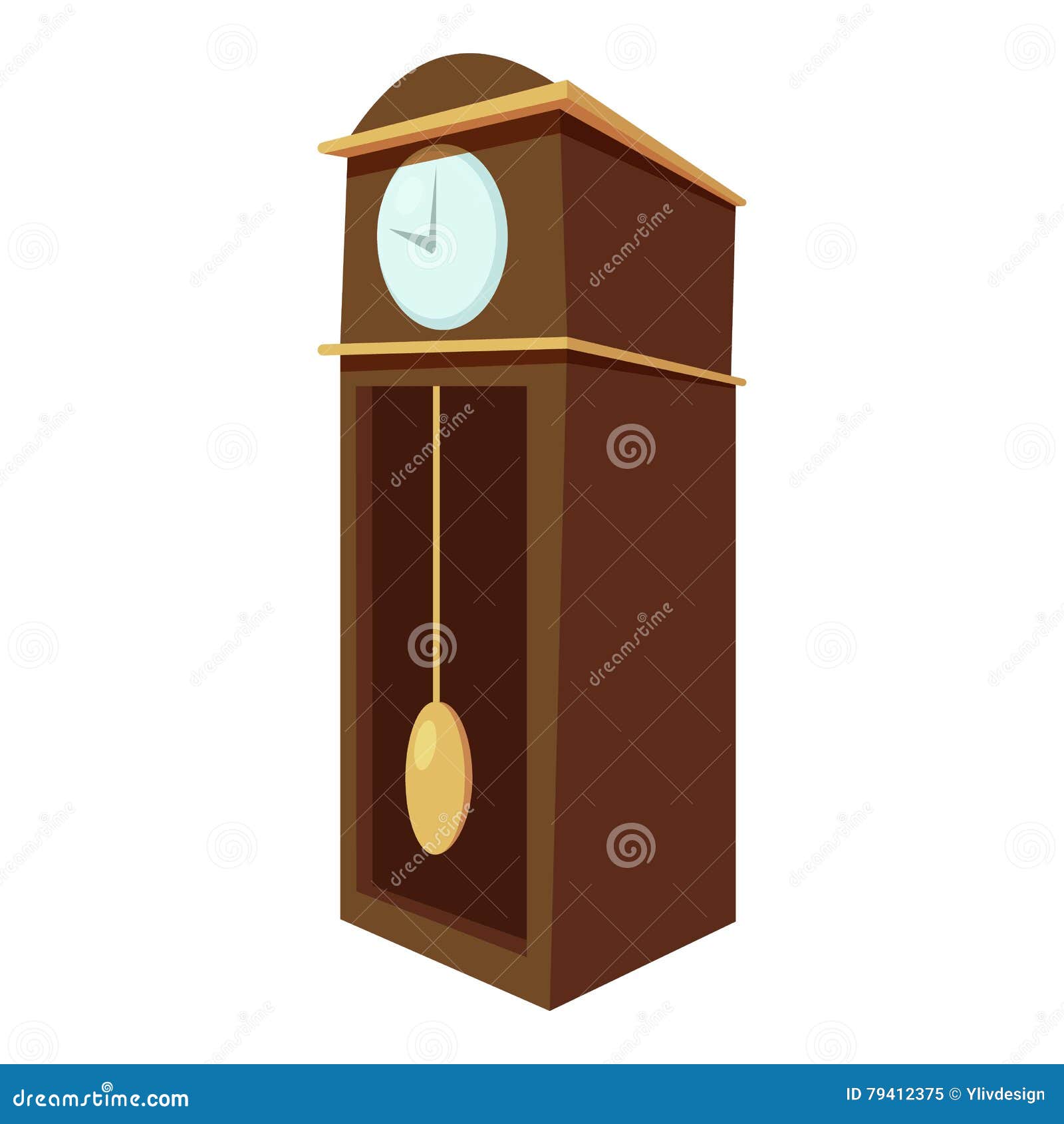 Large Wall Clock Icon, Cartoon Style Stock Vector - Illustration of ...