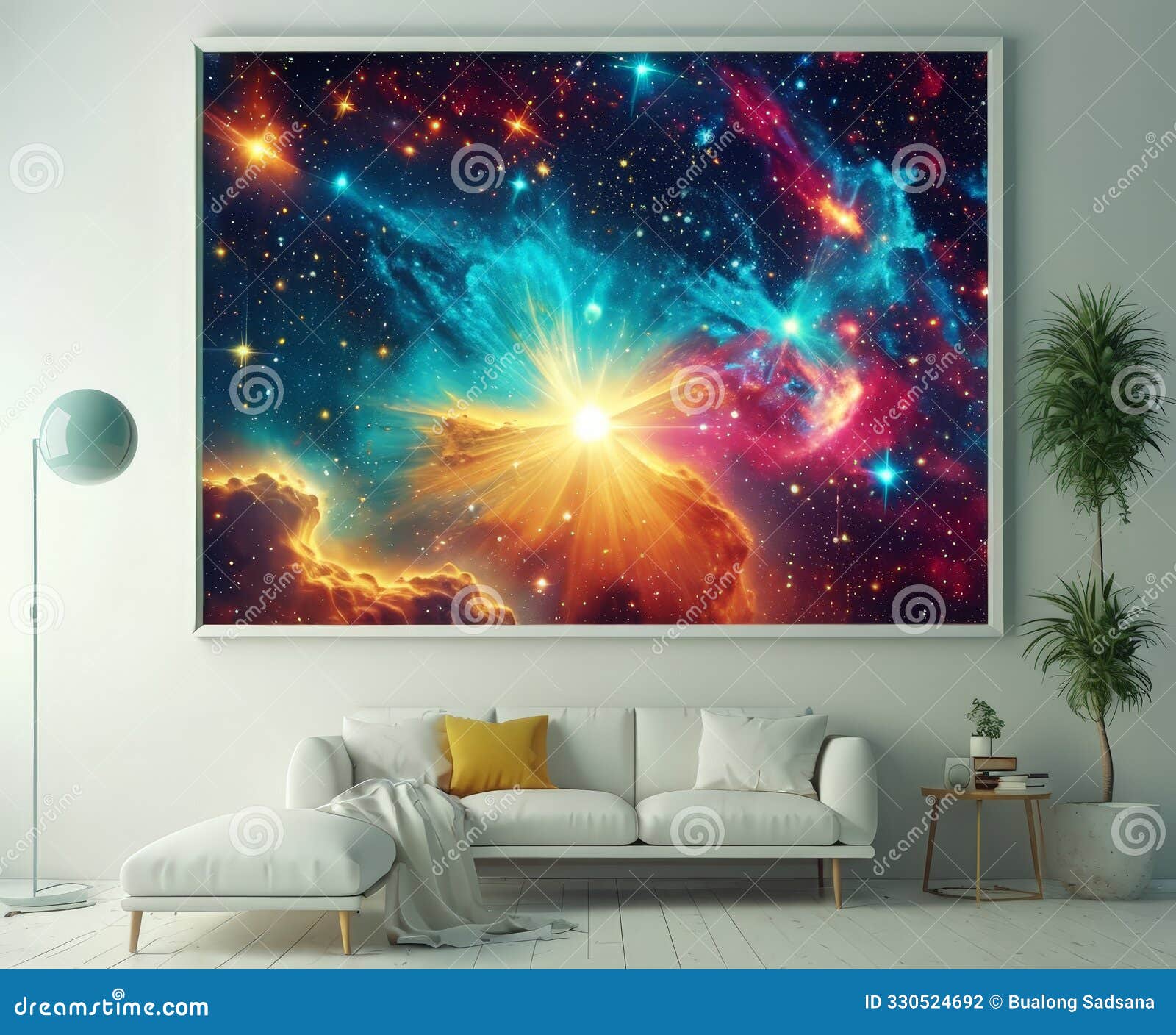 Large wall mural nebula stock illustration. Illustration of decorative ...