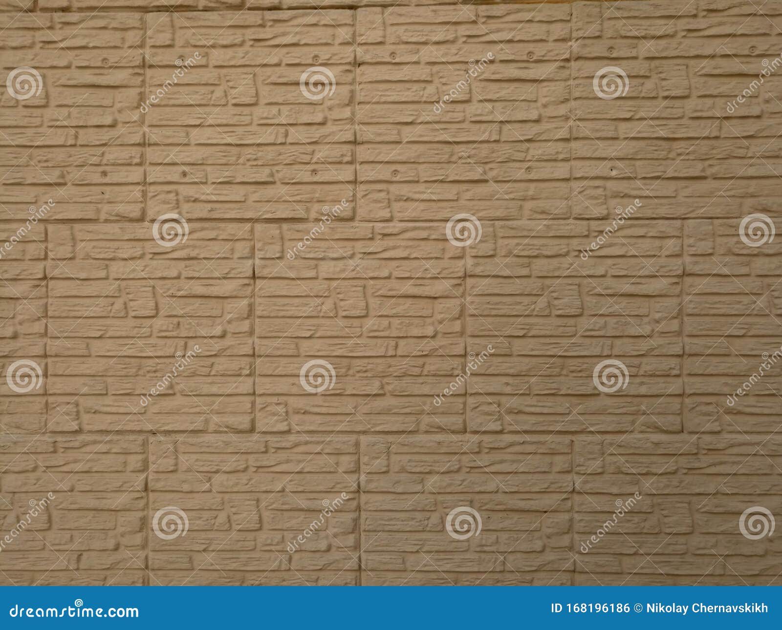 Large Wall of Small Bricks Painted Texture Stock Photo - Image of ...
