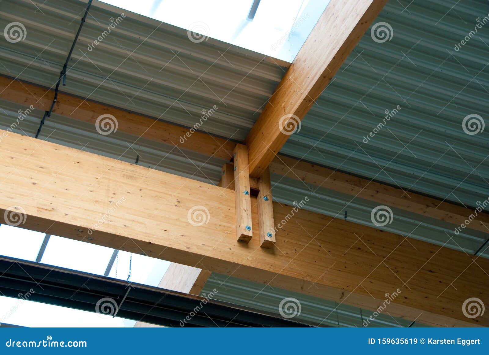 A Large Warehouse a Complex Construction Was Built To Support the Roof ...