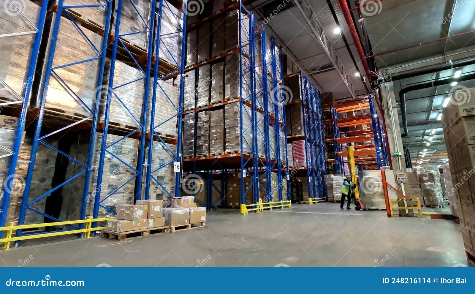 Work in a Factory Warehouse General Plan. Large Warehouse in the ...
