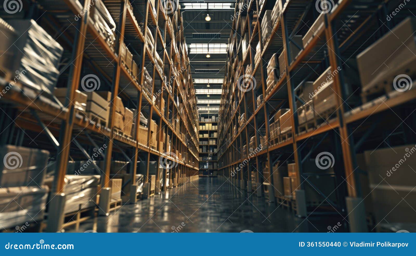 A Large Warehouse Filled with Boxes. Perfect for Inventory or Storage ...
