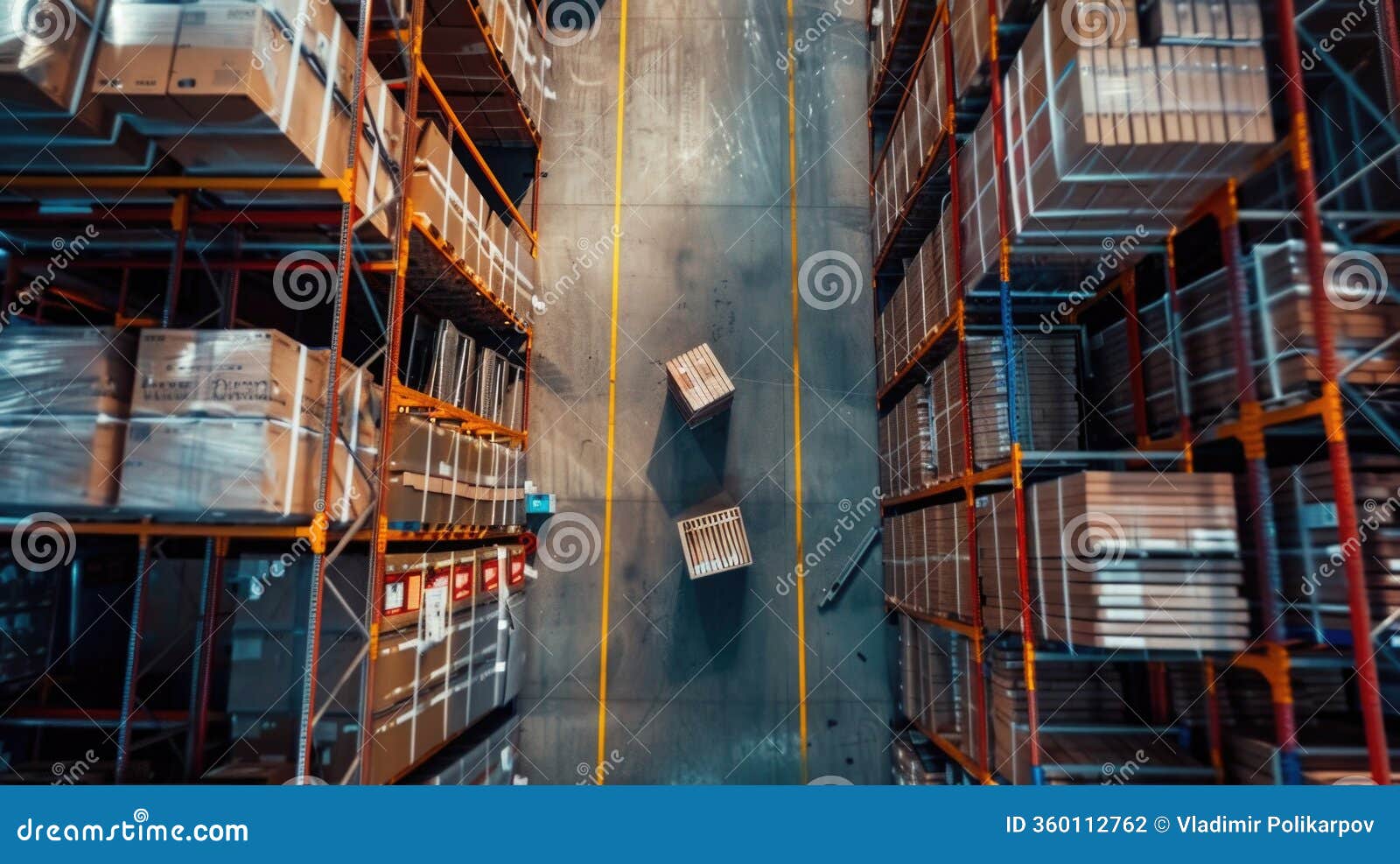 A Large Warehouse Filled with Lots of Boxes. Ideal for Logistics and Storage Concepts Stock ...