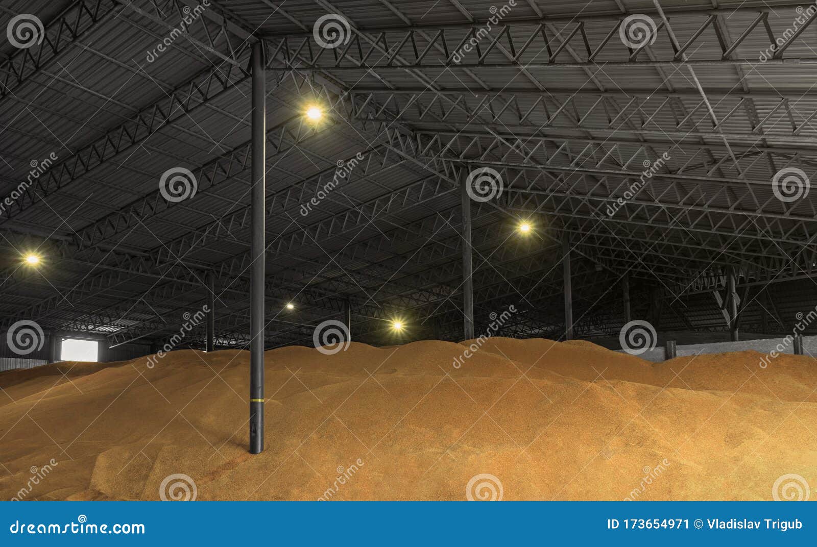 Large Warehouse for Grain Storage Stock Image - Image of agriculture ...