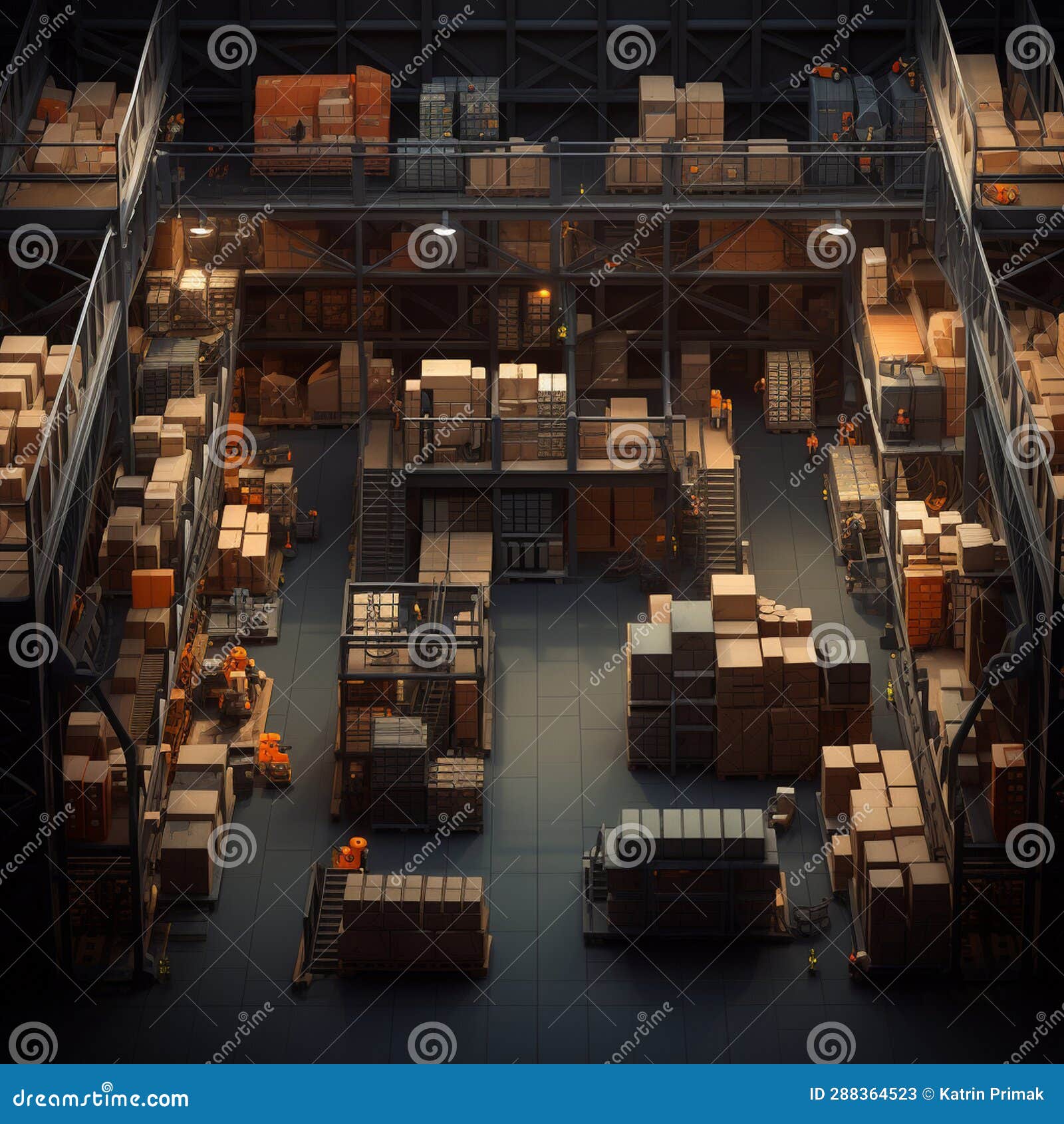A Large Warehouse with a Huge Number of Boxes and Parcels Stock Image ...