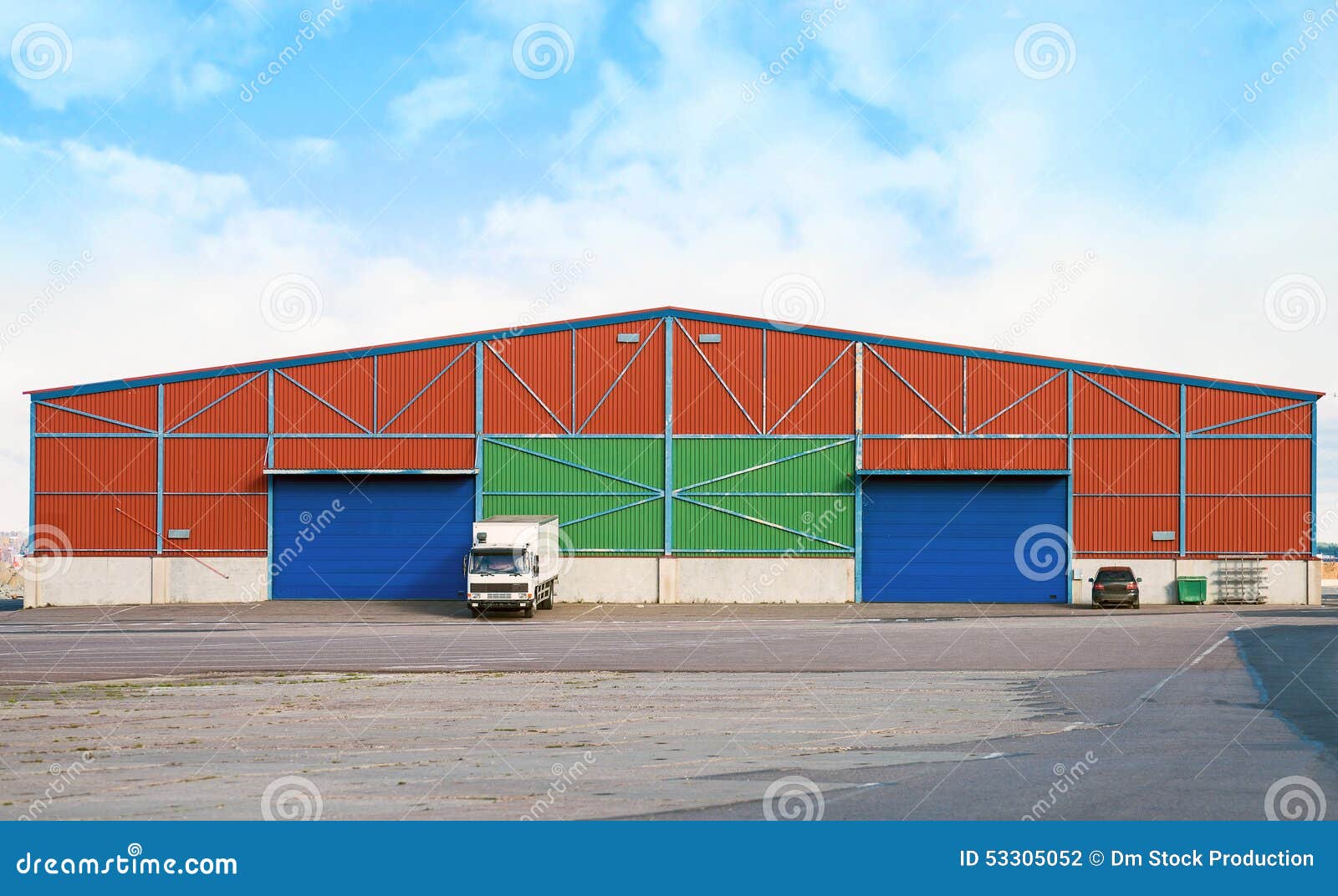Large warehouse. stock photo. Image of business, dispatch - 53305052