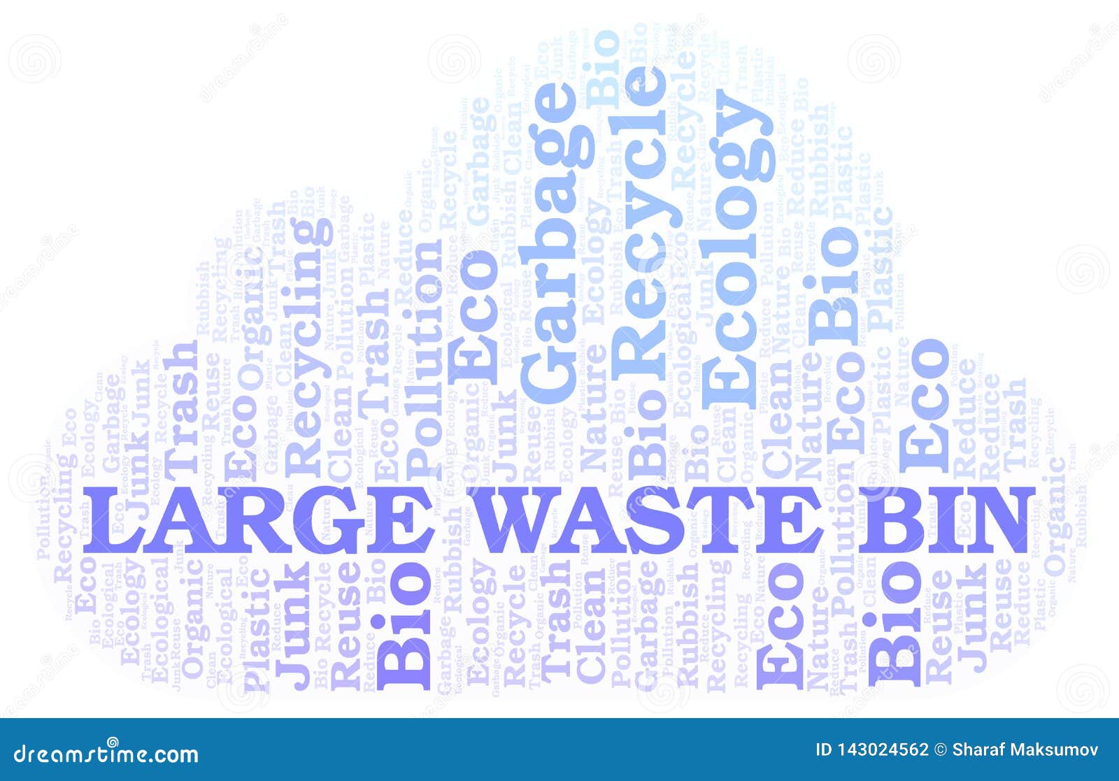 Large Waste Bin word cloud stock illustration. Illustration of reuse ...