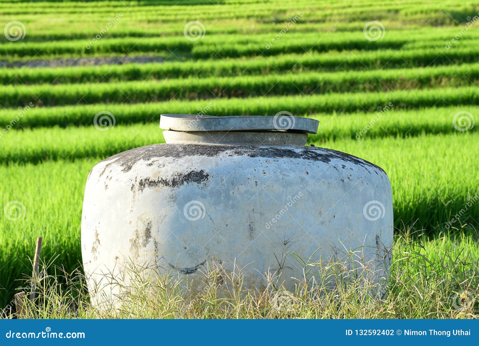 Large Water Storage Jar in Rural Thailand Stock Photo - Image of rural ...