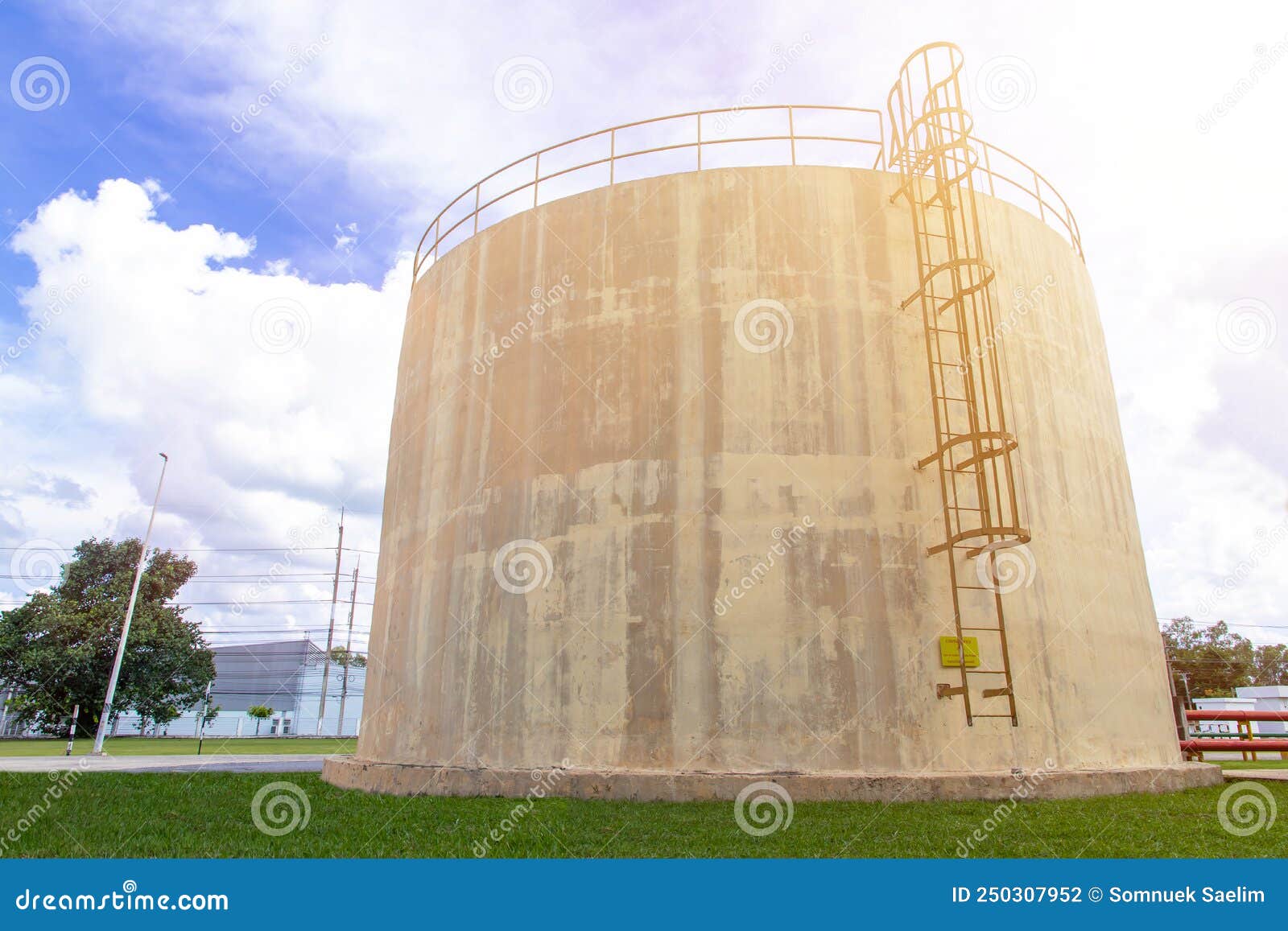 Large Water Tank for Fire Fighting in Industrial Process,safety First ...