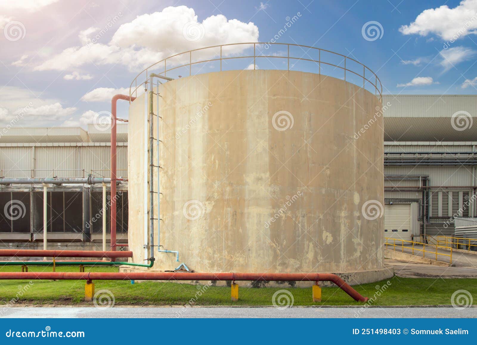 Large Water Tank for Fire Fighting in Industrial Process,safety First ...