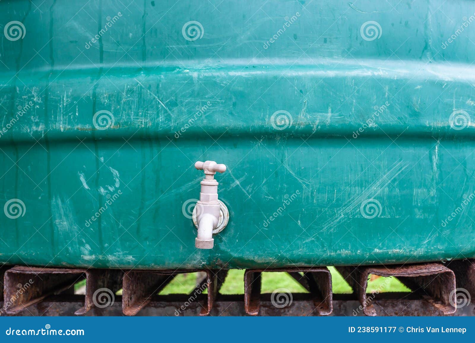 Large Water Tank Tap Stand stock image. Image of drought - 238591177