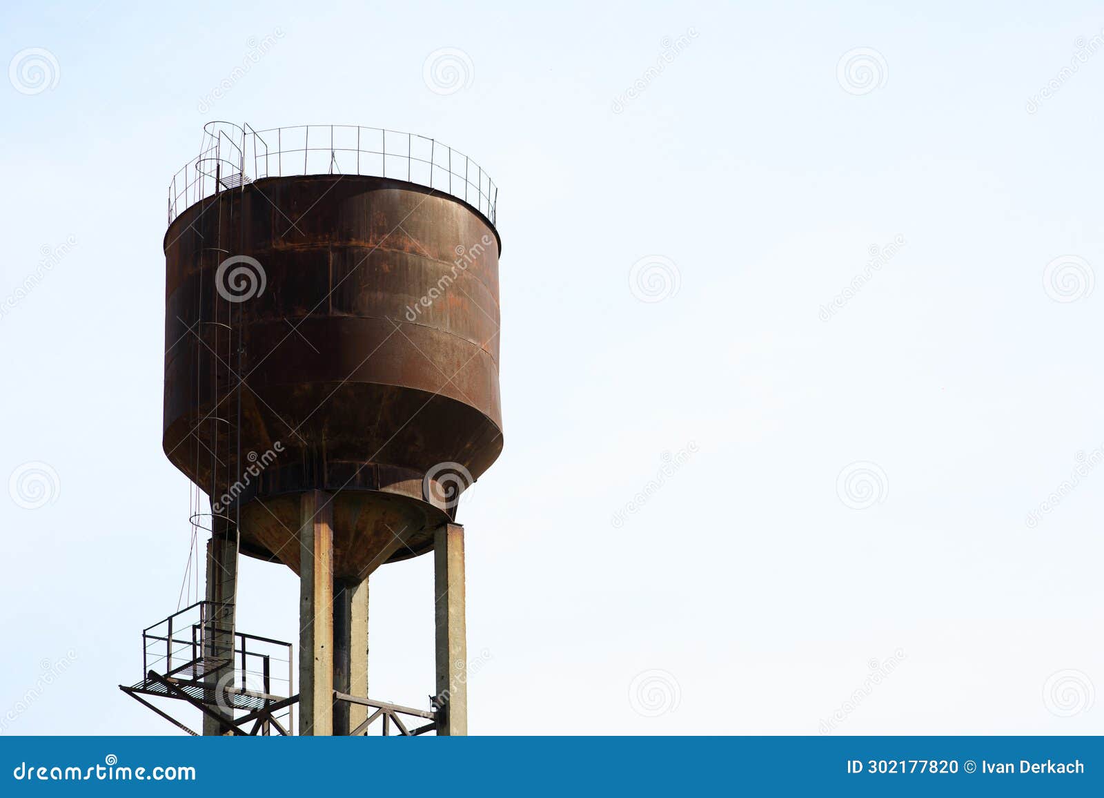 A Large Water Tower on the Background of the Sky Stock Photo - Image of ...