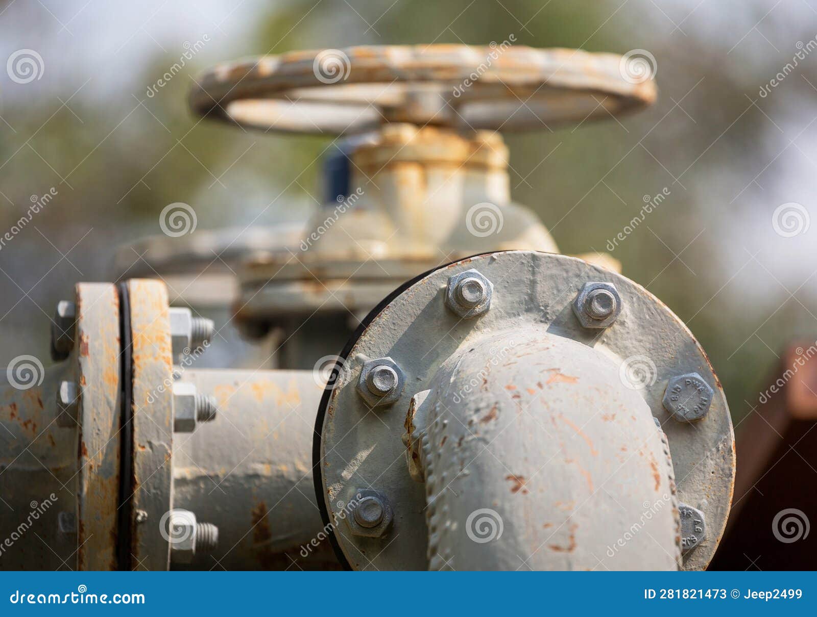 Large water valve. stock image. Image of pipe, antique - 281821473