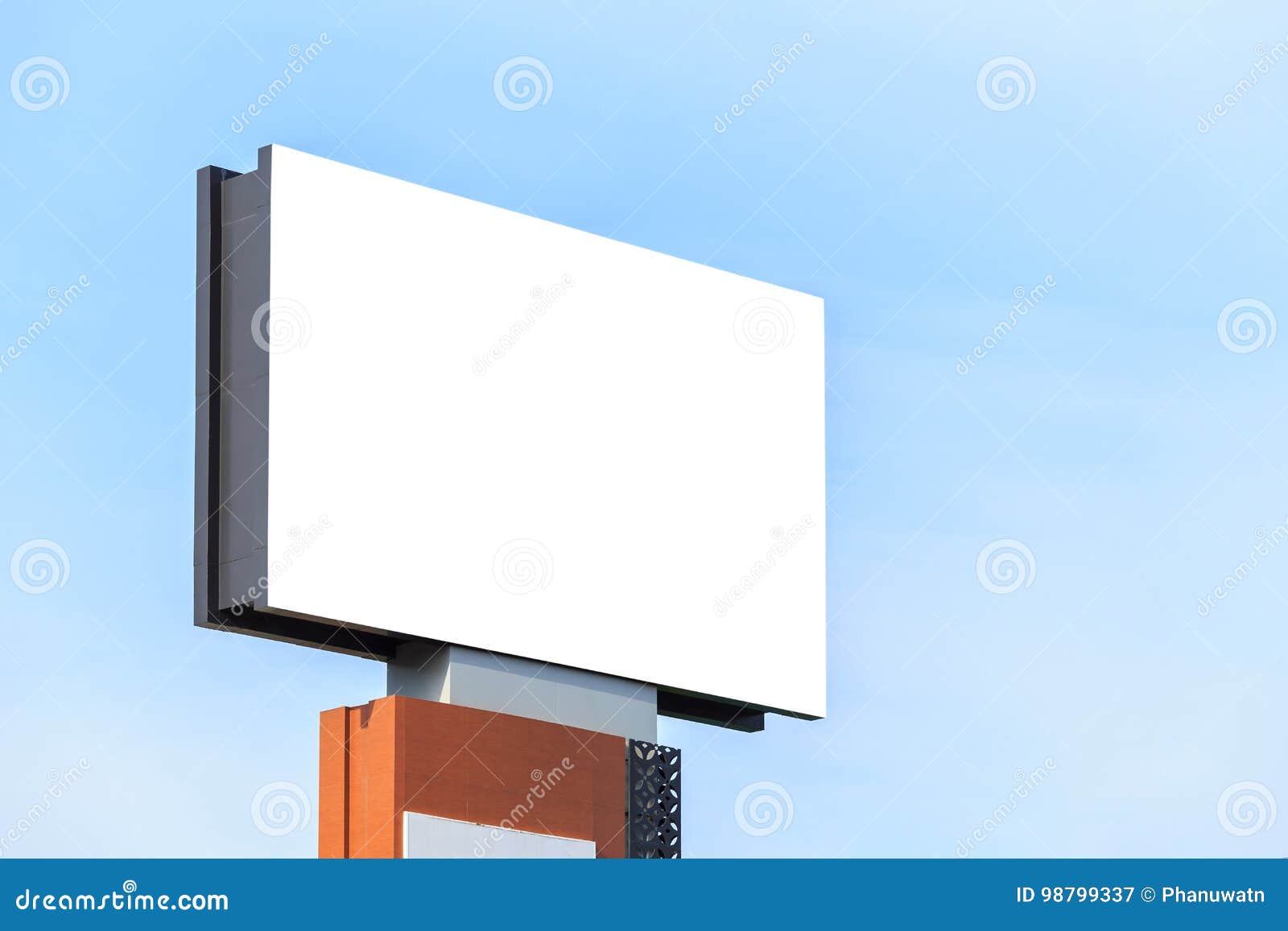 Large White Blank Advertising Billboard. for Design and Advertisement ...