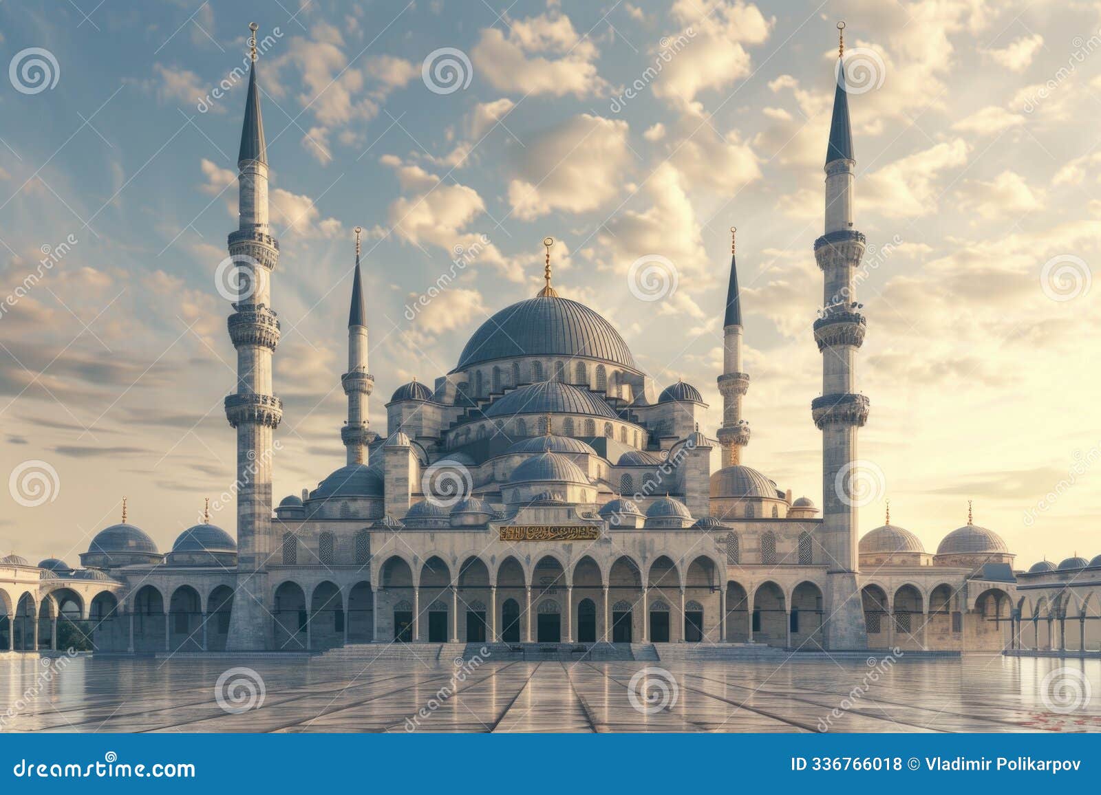 A Large White Building with Multiple Spires and a Complex Architectural ...
