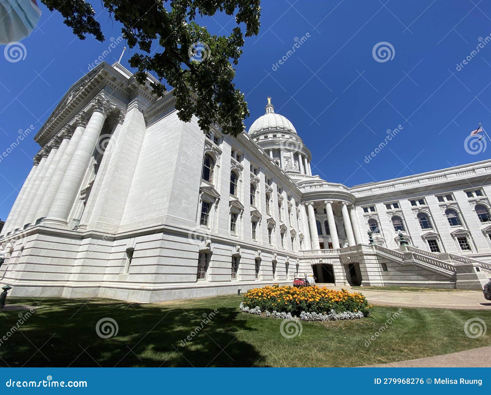 A Large White Building with Solid Architecture Stock Photo - Image of ...