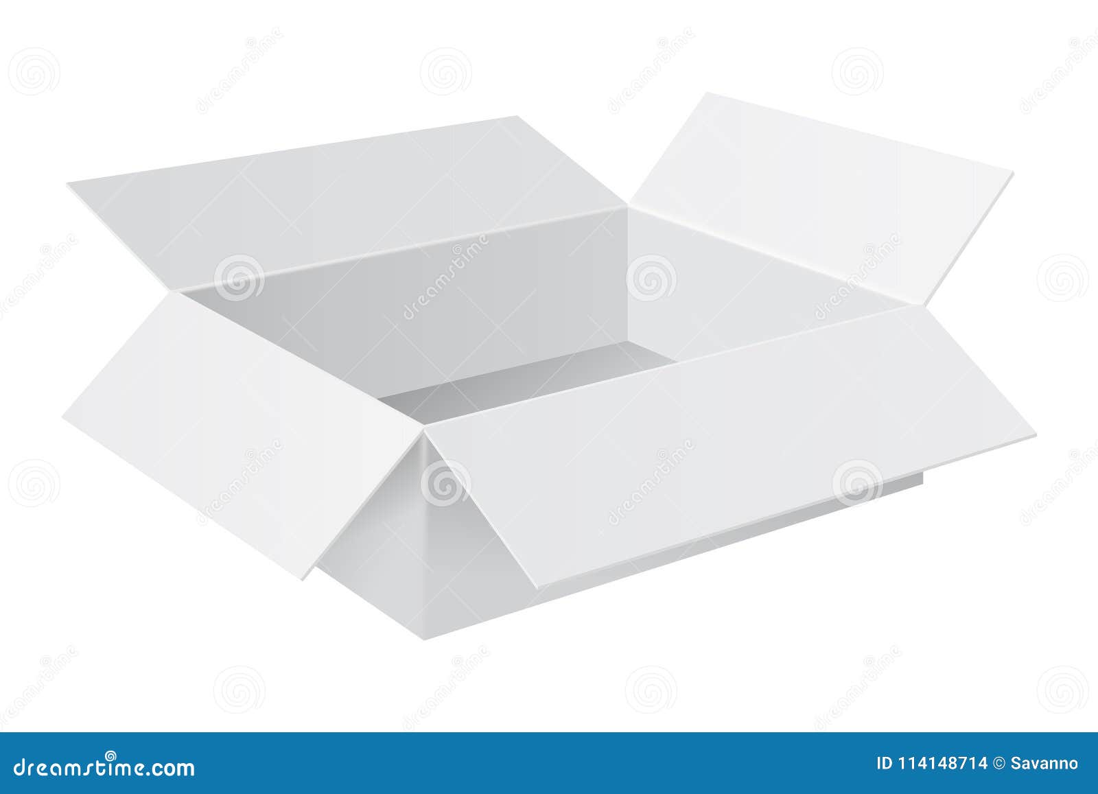 Large white cardboard box stock vector. Illustration of post - 114148714