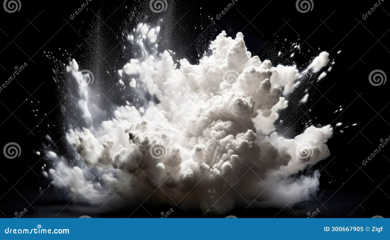 Large White Cloud is Exploding in Mid-air. the Explosion Has Created ...