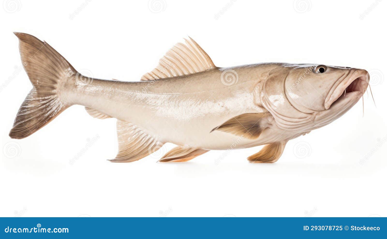 Large White Cod Fish on White Background - Carsten Holler Style Stock ...