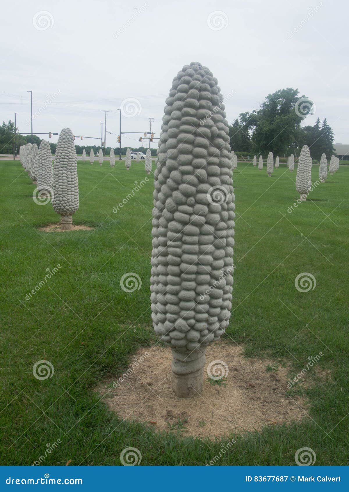 Large White Concrete Corn editorial photography. Image of white - 83677687