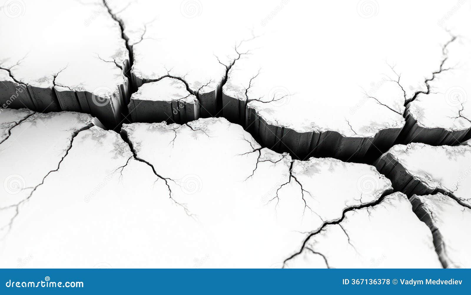 Set Of Rift And Cleft. Split Broken Surfase. Crack Vector Illustration ...