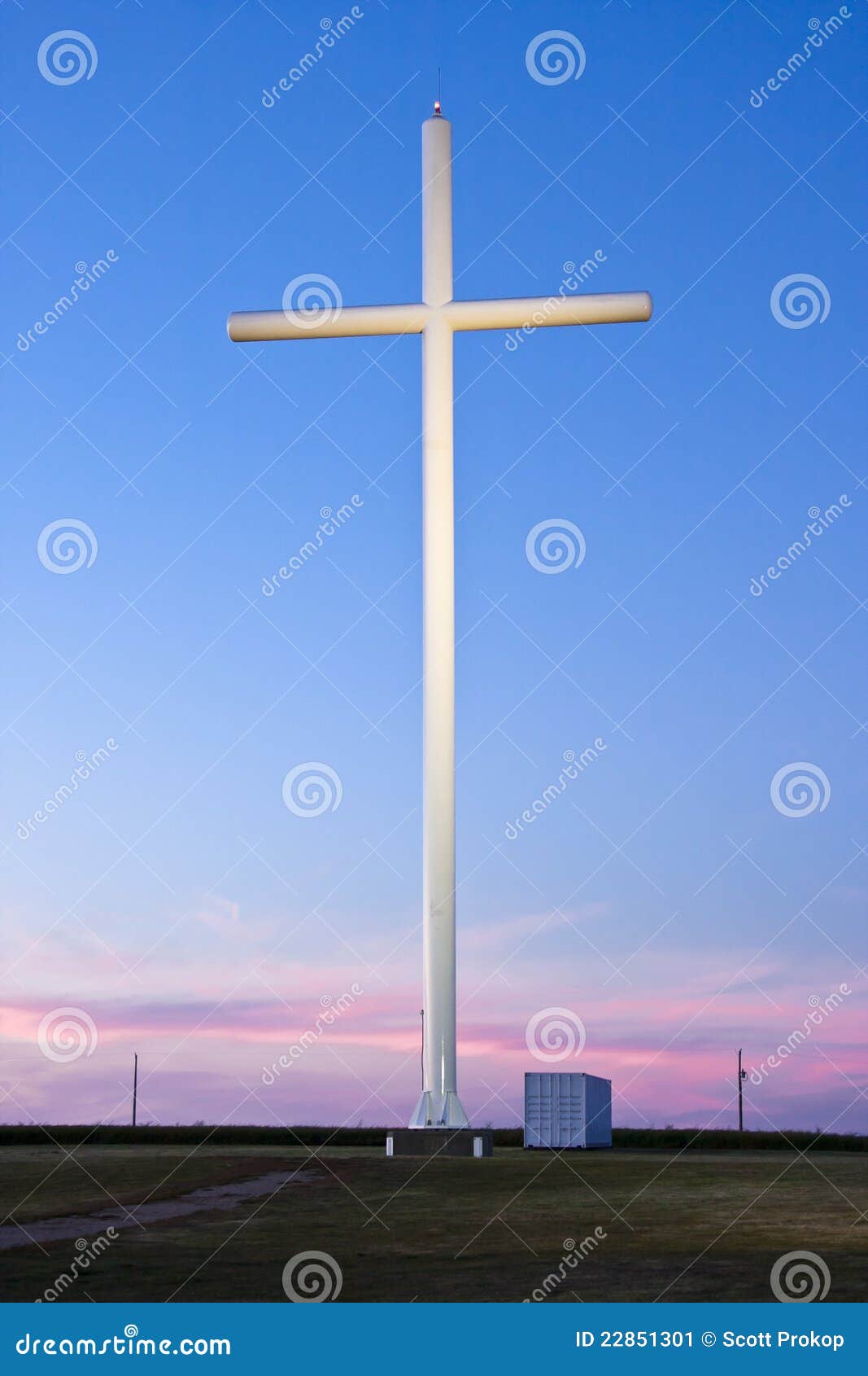 Large White Cross stock image. Image of religion, symbol - 22851301