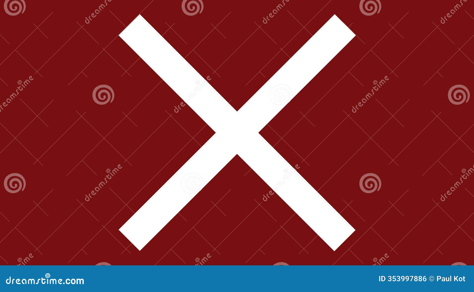 A Large White Cross on a Red Background, Stop Stock Illustration ...