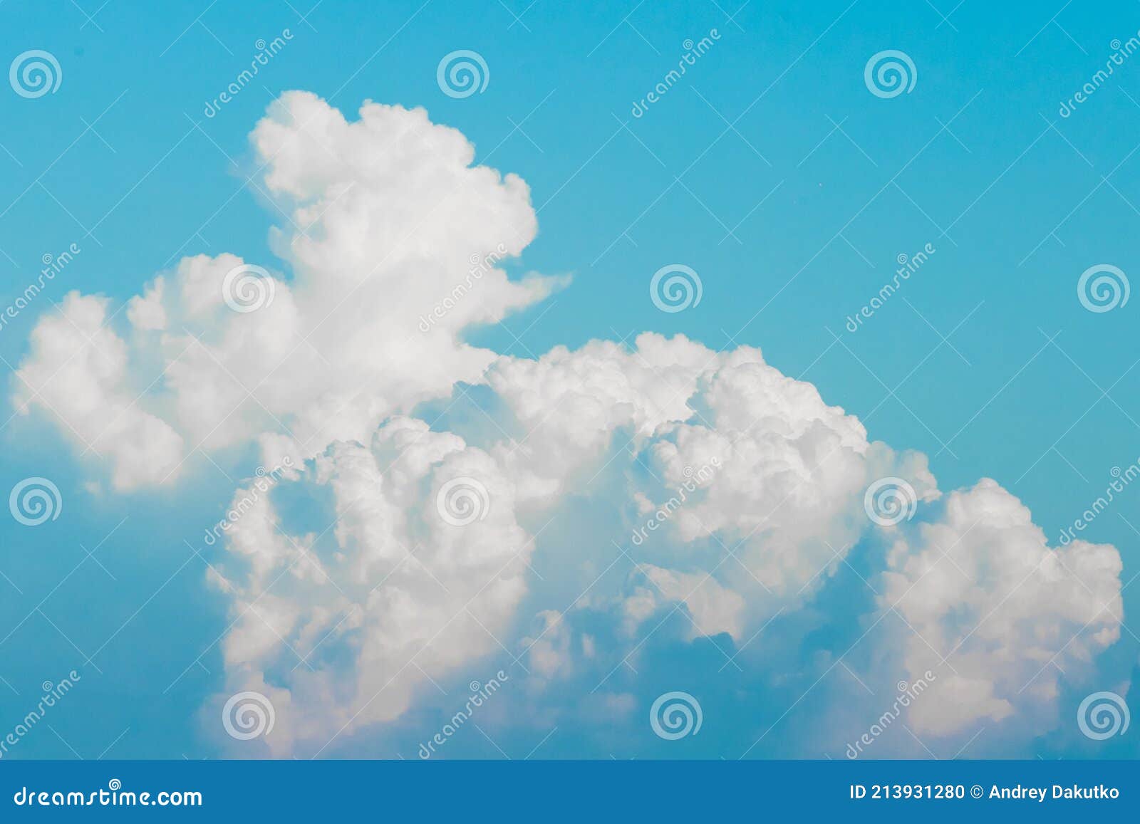 Large White Cumulus Clouds Texture on Blue Sky Background Stock Photo ...