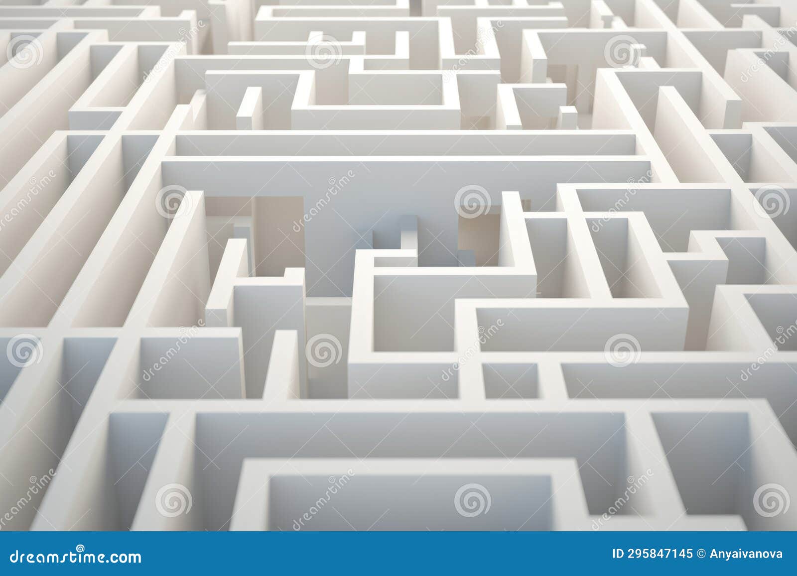 A Large White Maze, Photorealistic Image. Stock Illustration ...
