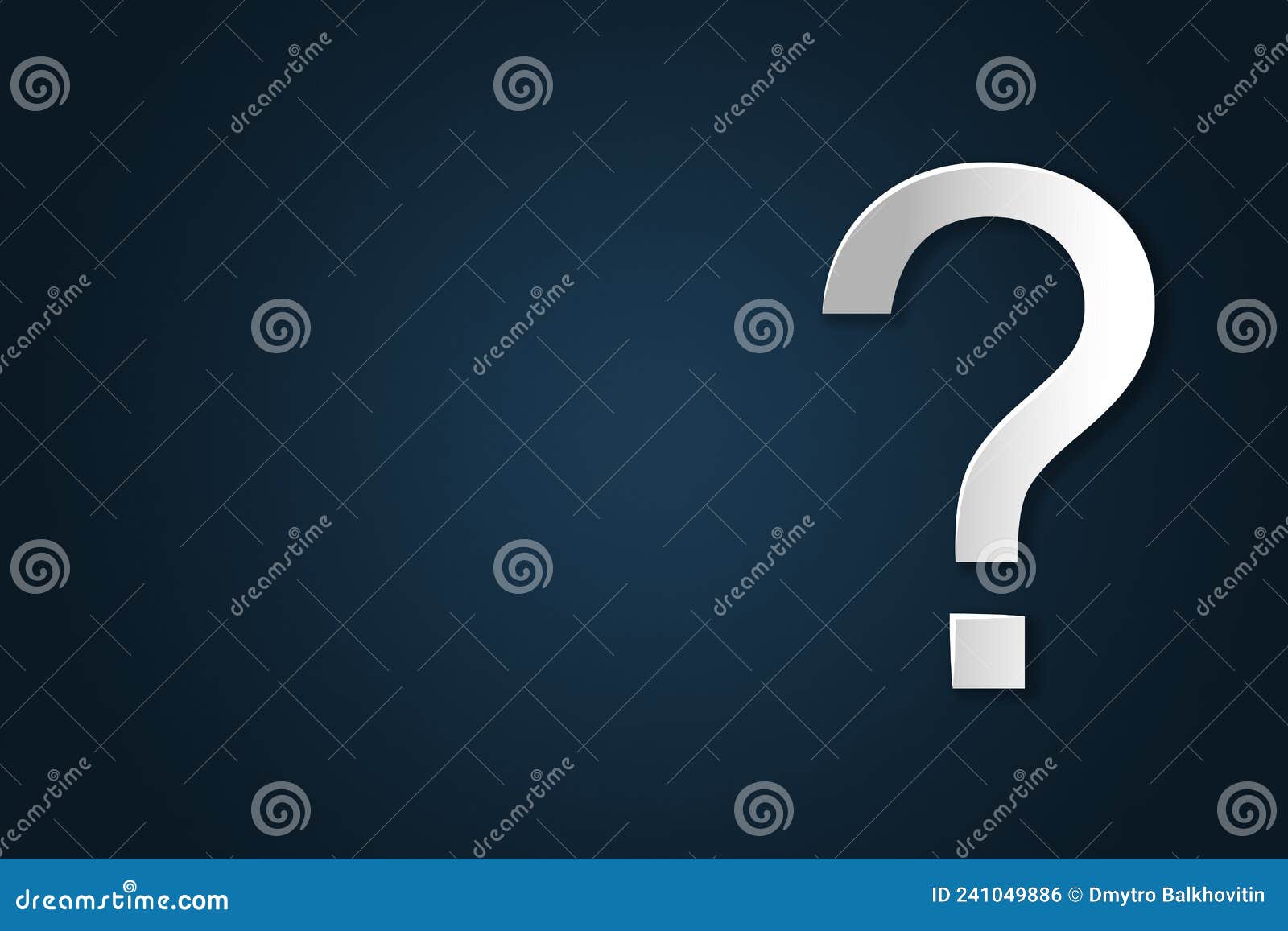 Large White Papercut Question Mark Stock Illustration - Illustration of ...