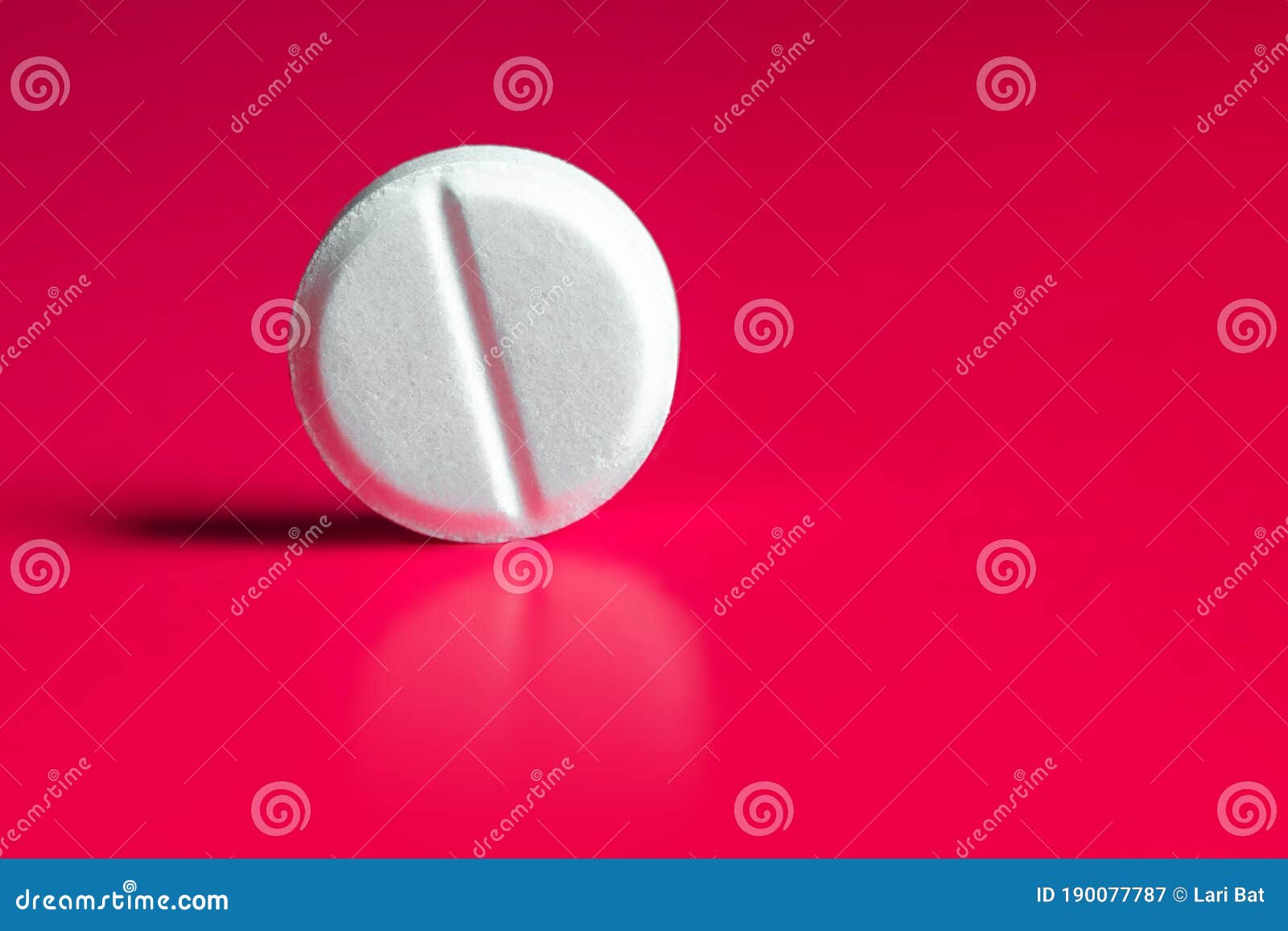 Large White Pill on a Red Background. Copy Space Stock Image - Image of ...