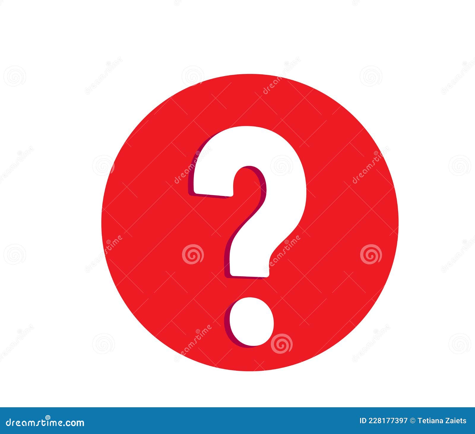 Large White Question Mark in the Red Circle Vector Illustration ...