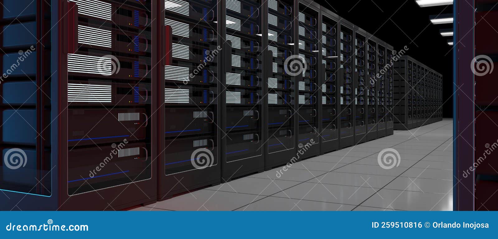 3D Network server room stock photo. Image of security - 259510816