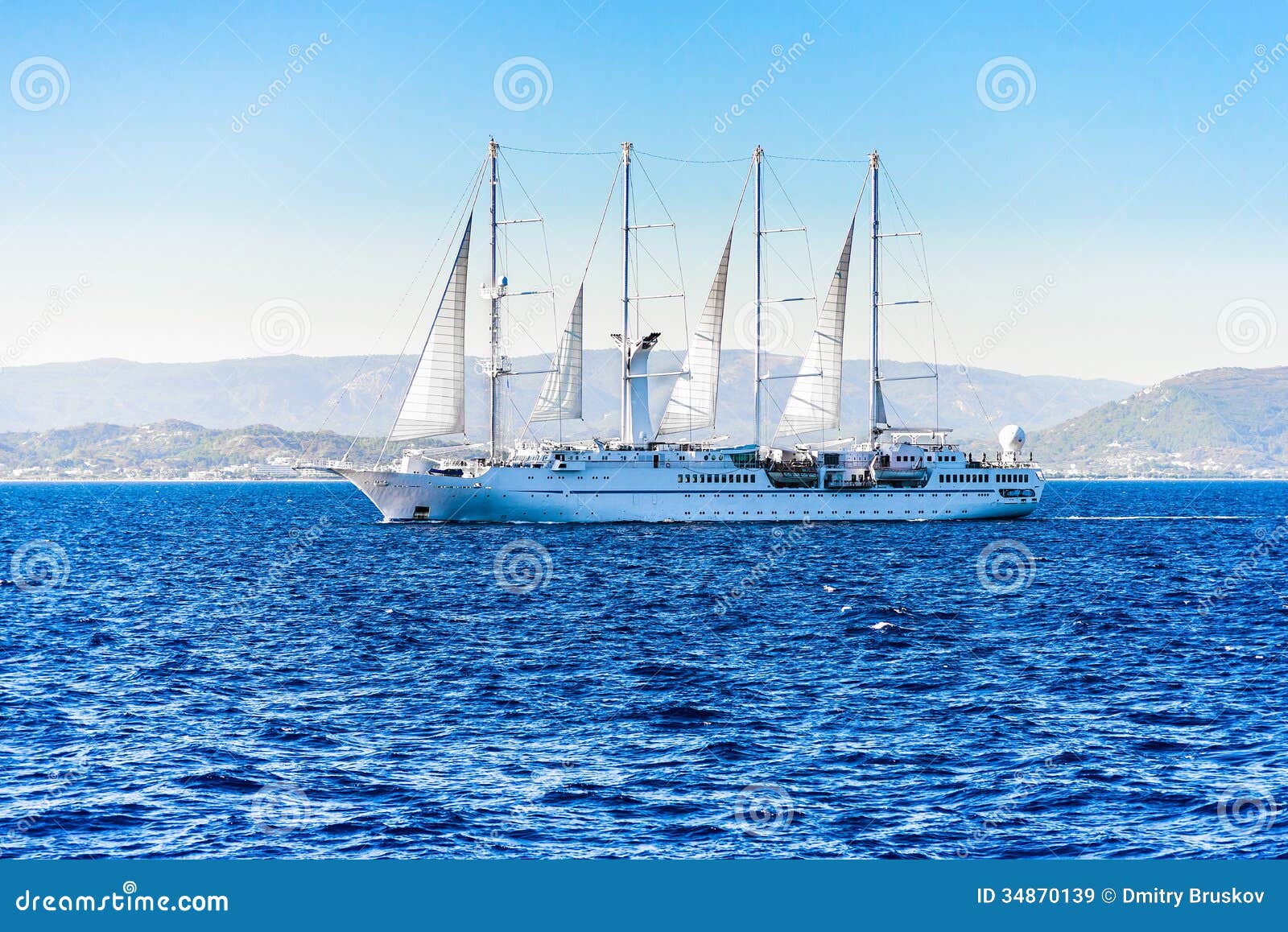 Large white sailboat stock image. Image of summer, outdoor - 34870139