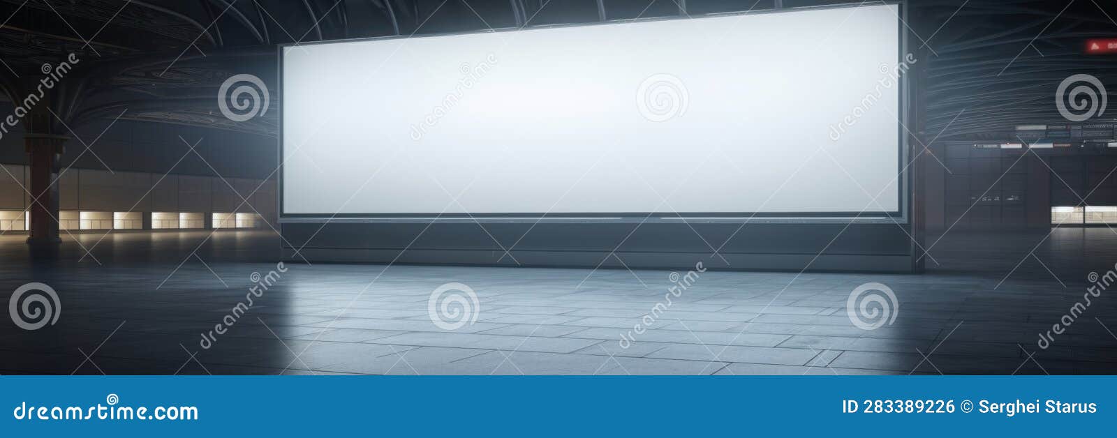 A Large White Screen in a Large Room. Generative AI Image. Stock ...