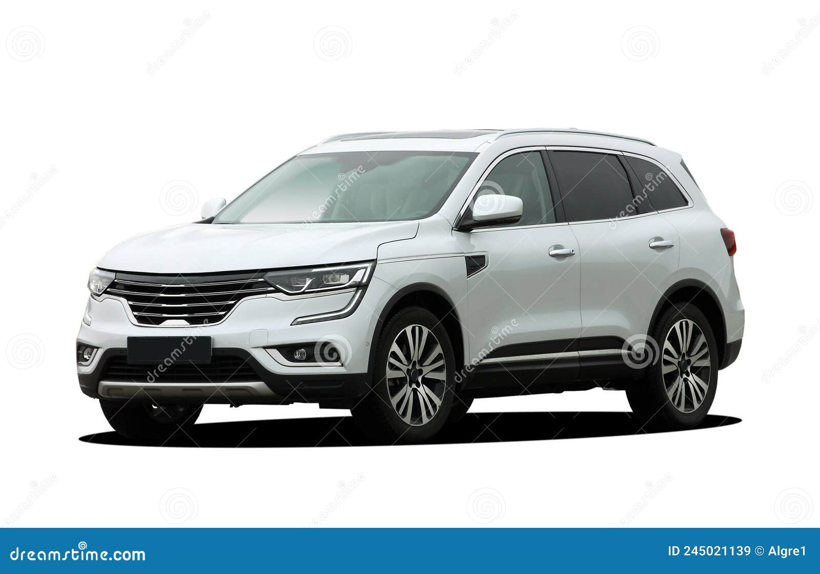 SUV on a White Background, Front View Stock Image - Image of ...
