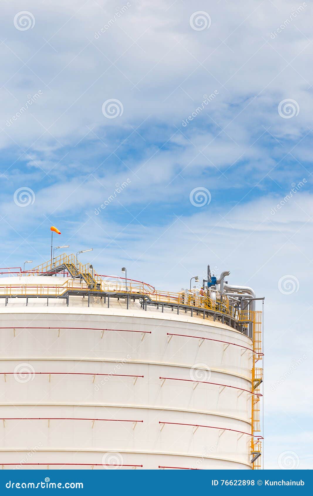 Large White Tank Farm in Oil Industry Stock Photo - Image of huge ...