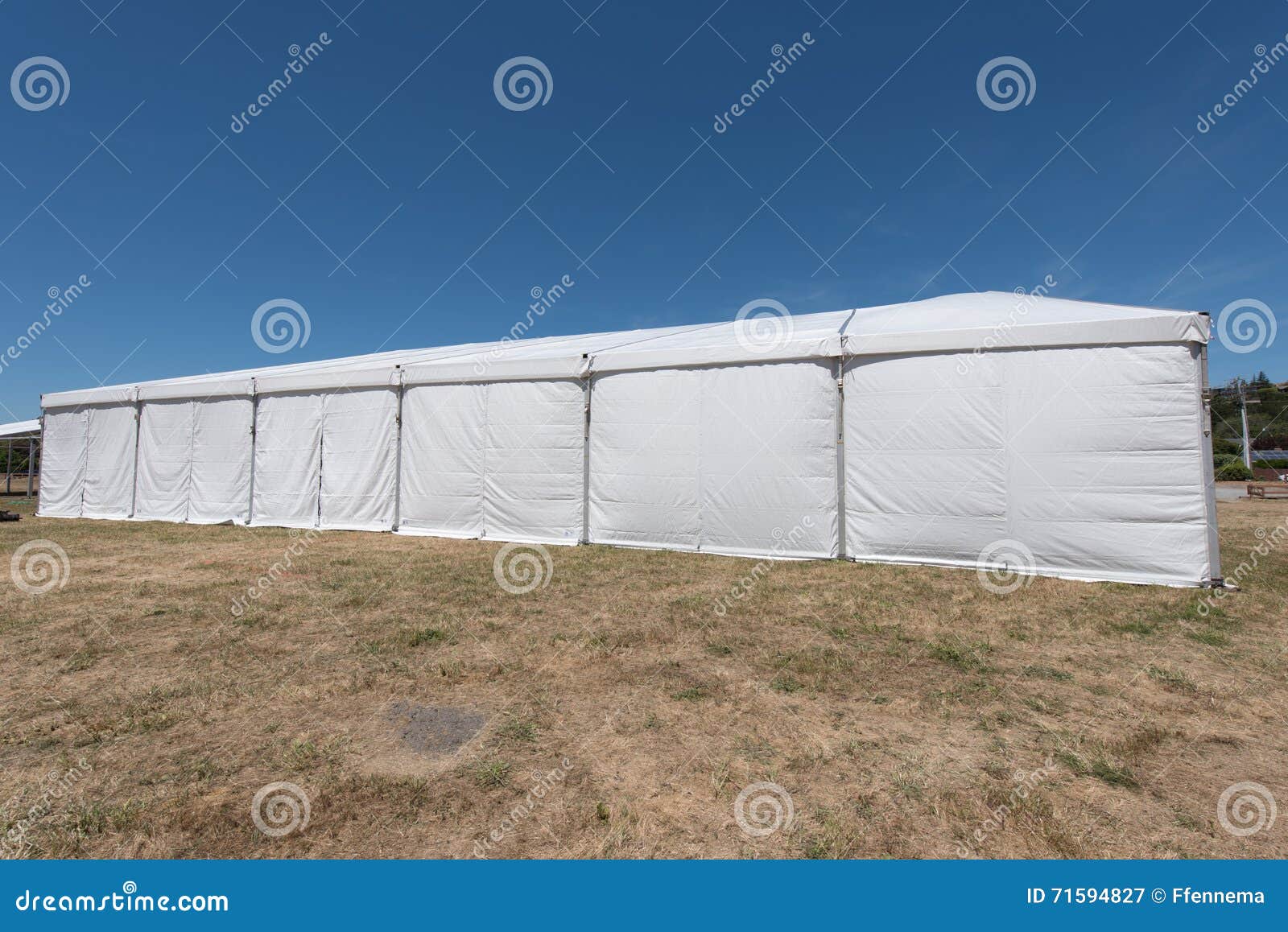 Large White Tent for Entertaining in Field Stock Image - Image of ...
