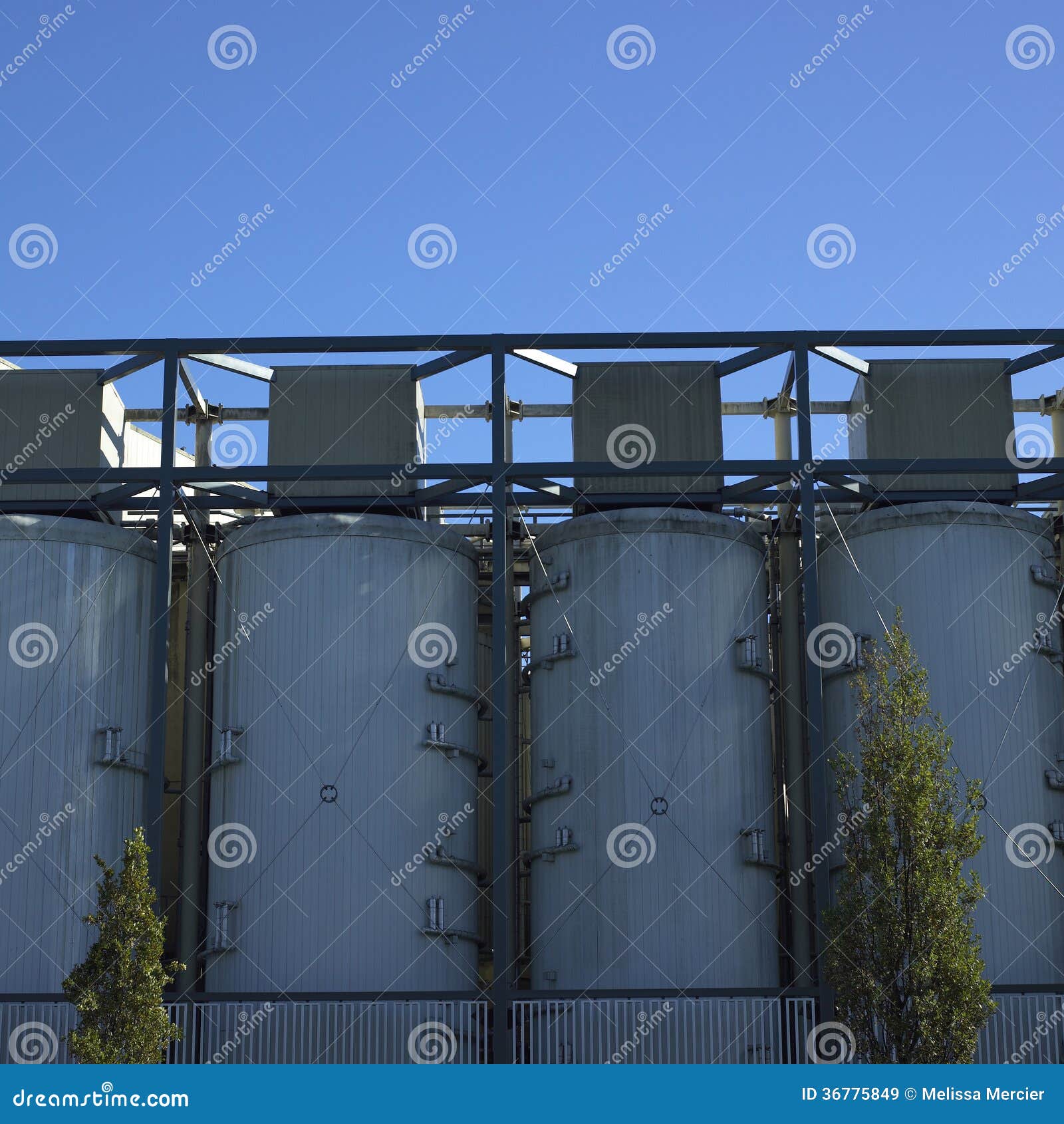 Large white vats stock image. Image of containers, corner - 36775849