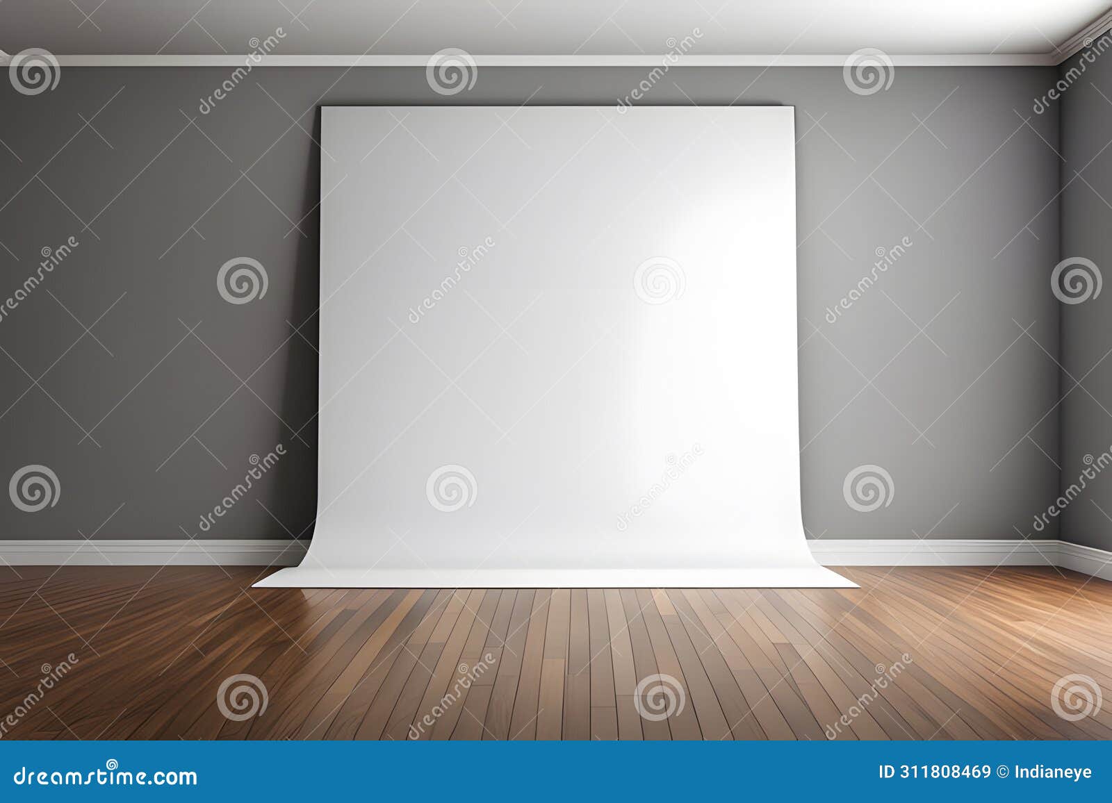 A Large White Wall with a White Backdrop Stock Illustration ...