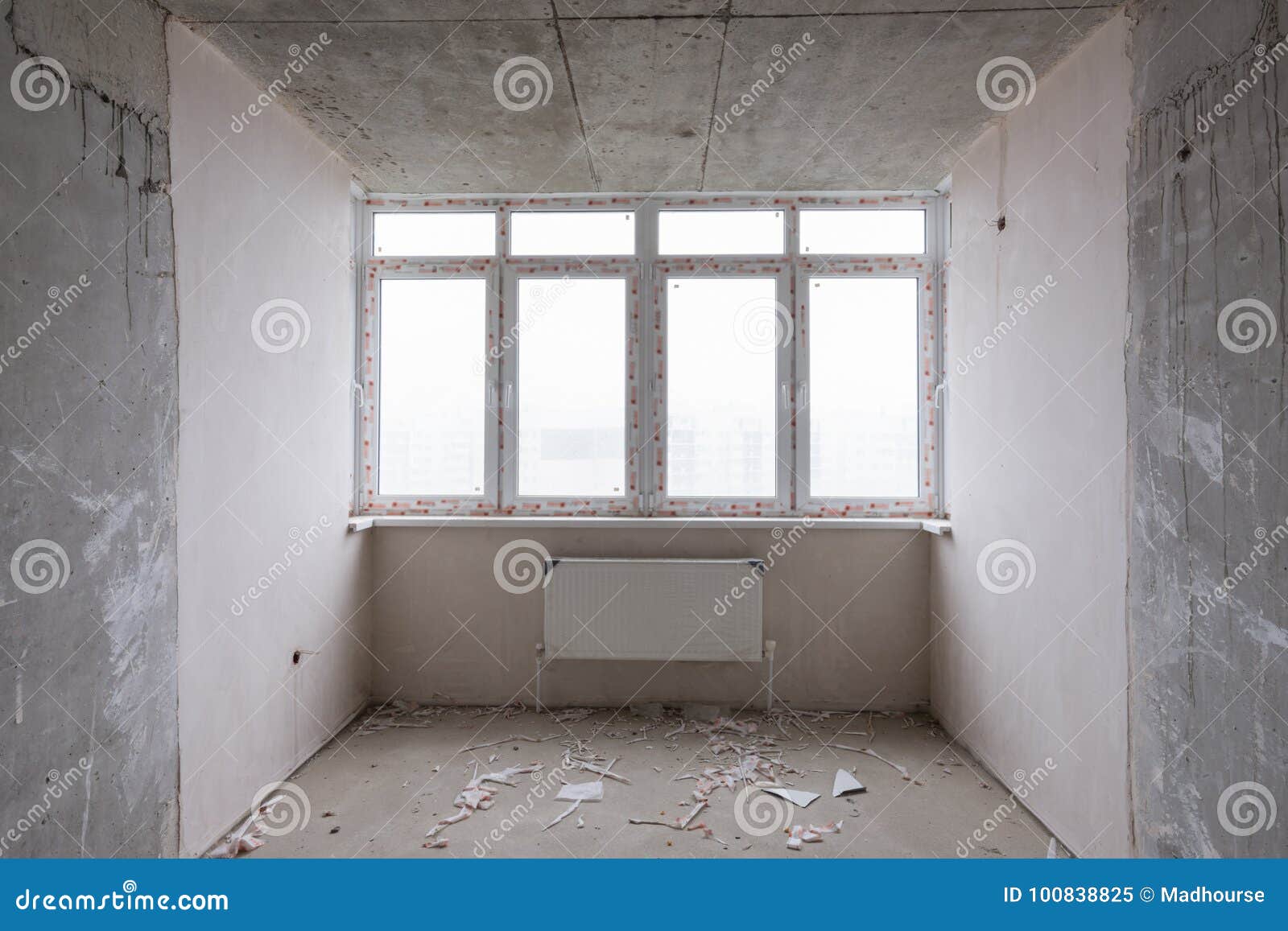 Large Wide Windows in Building Stock Image - Image of housewarming ...
