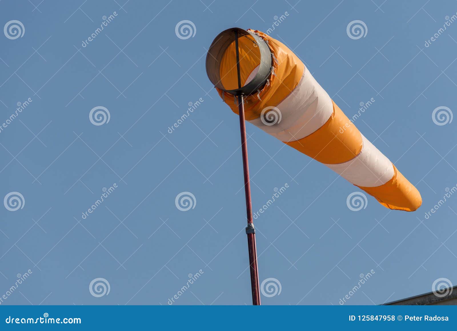 Large Wind Direction Indicator and Blue Sky Stock Photo - Image of ...