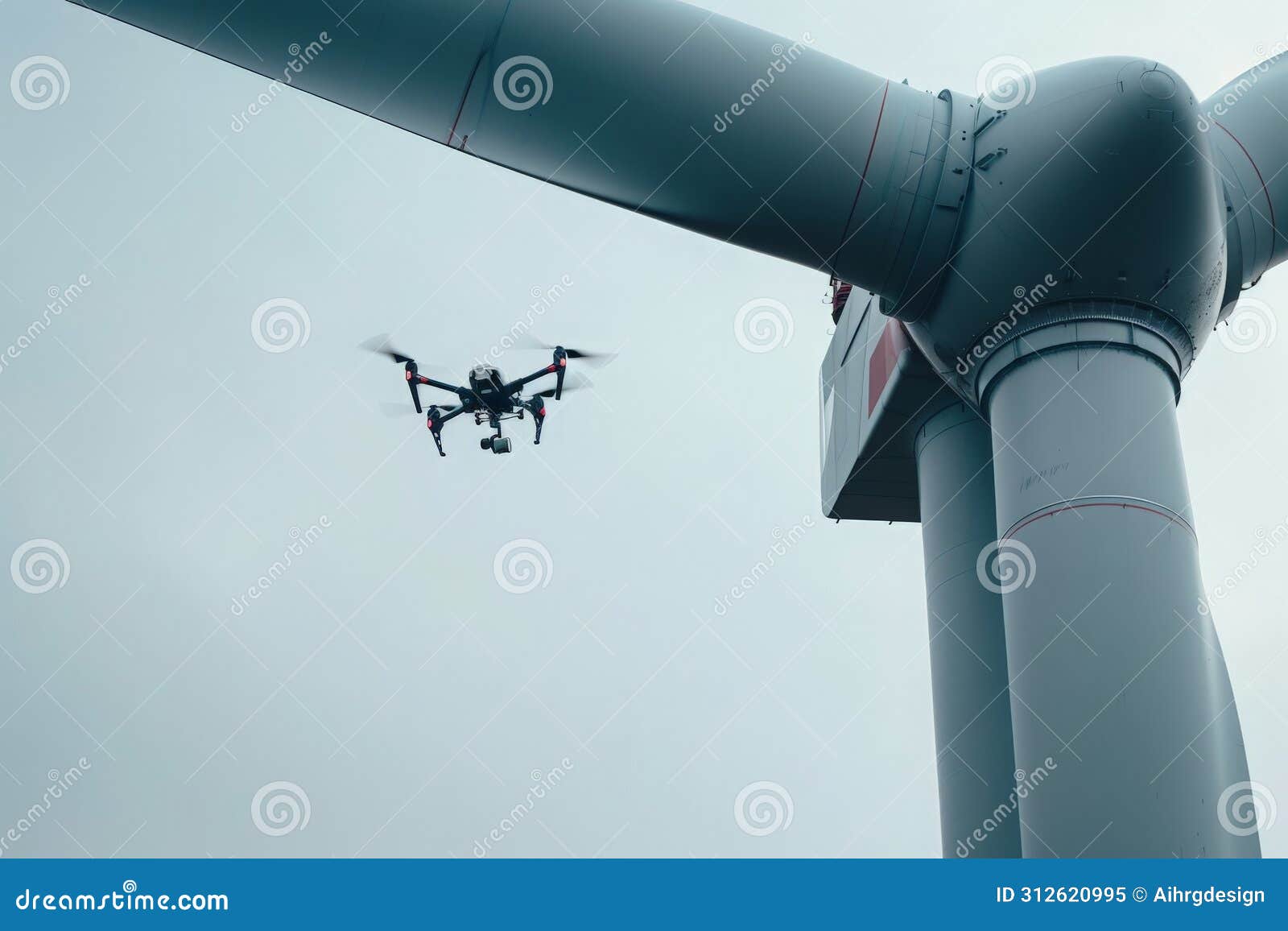 Surreal Lens Wind Turbines Gaze Stock Illustration - Illustration of ...
