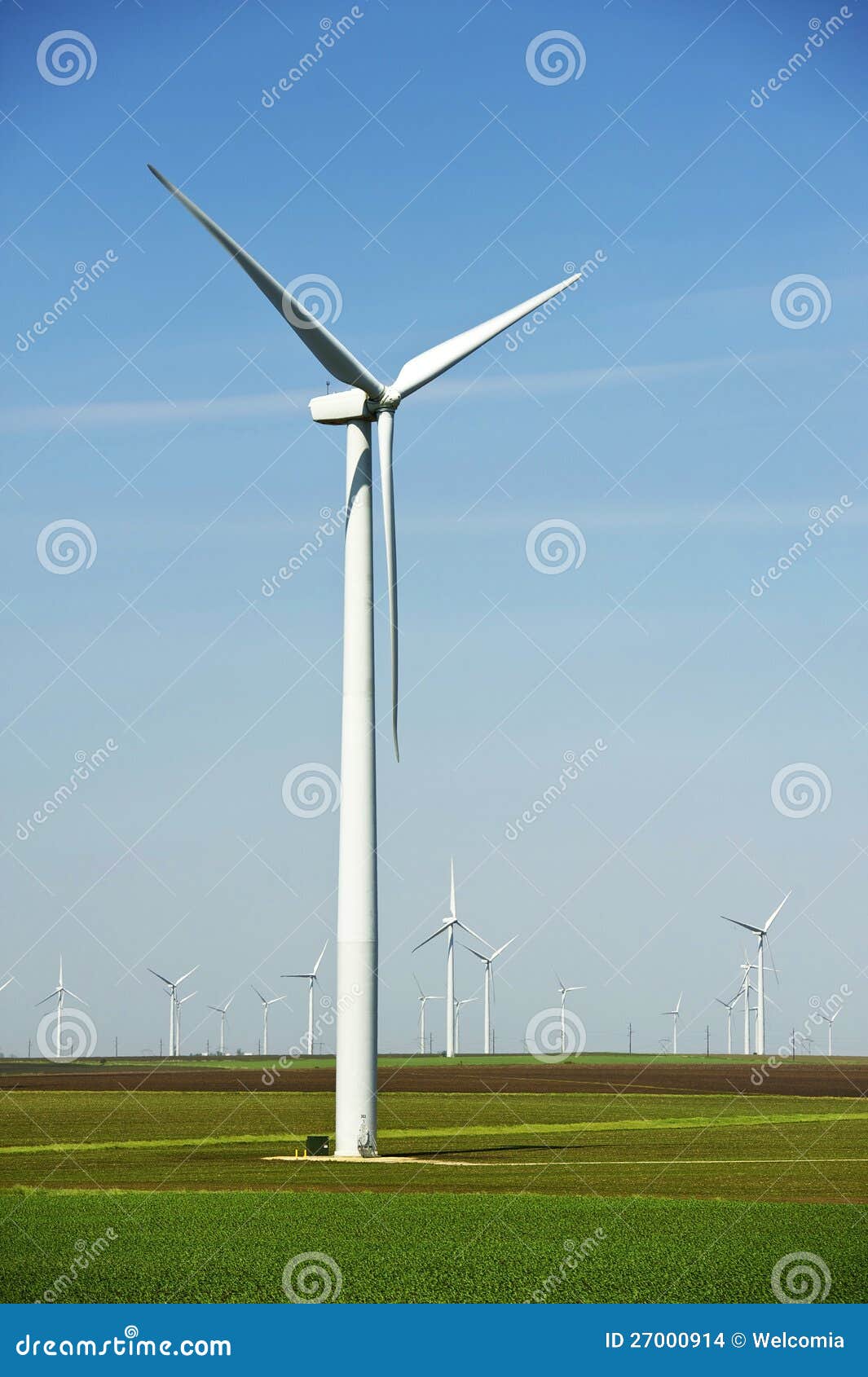 Large Wind Turbines stock photo. Image of land, alternative - 27000914