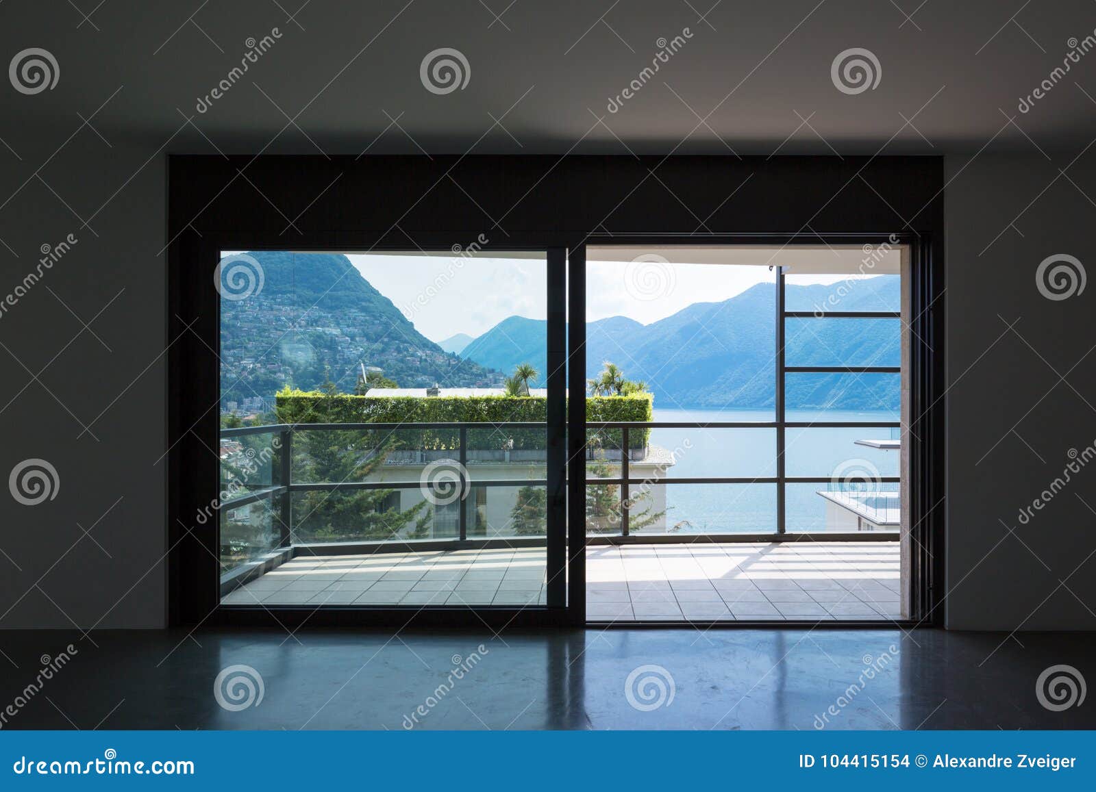 View of lake from window stock photo. Image of copy - 104415154